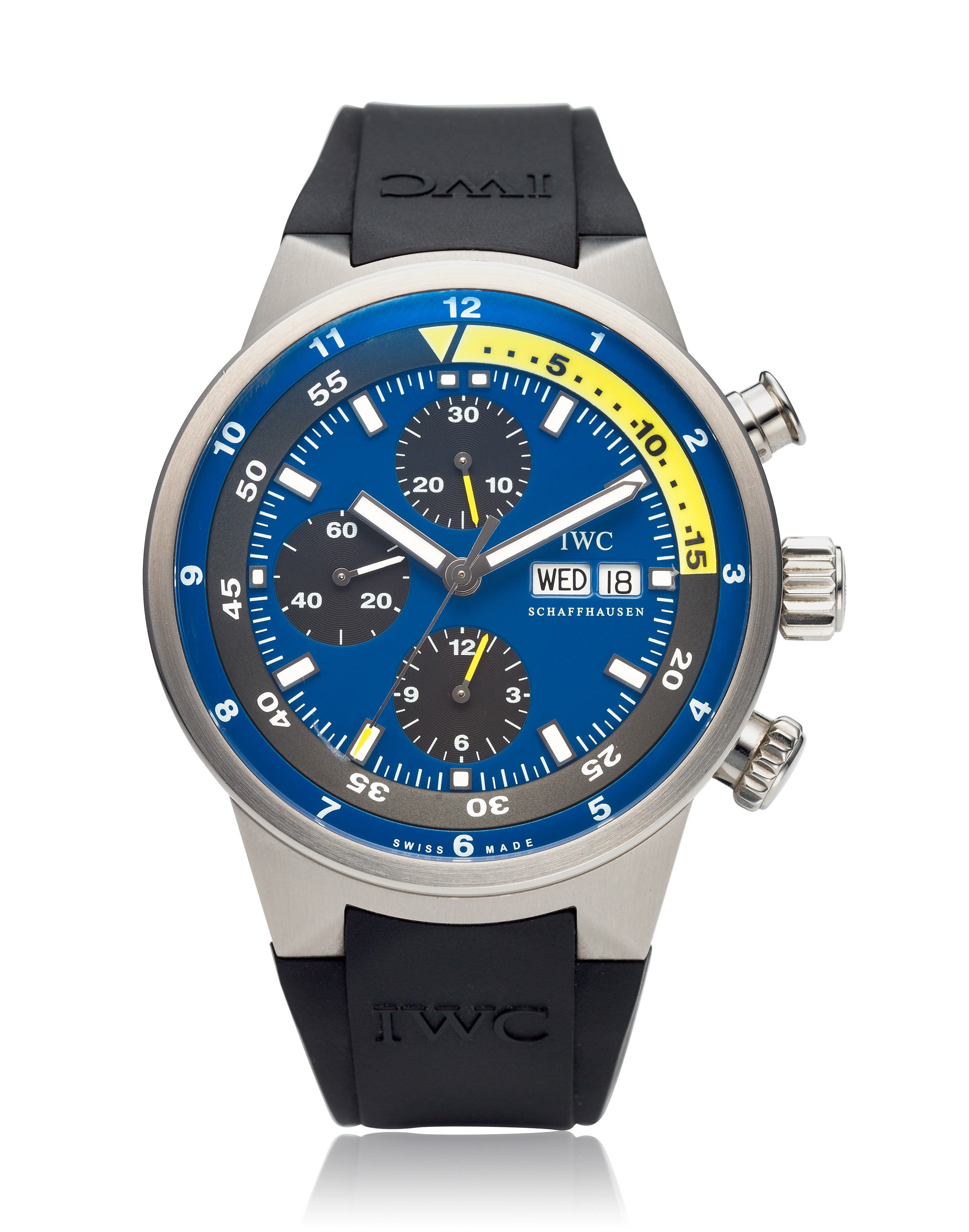 IWC, STEEL CHRONOGRAPH, AQUATIMER TRIBUTE TO CALYPSO, REF. IW378203 ...