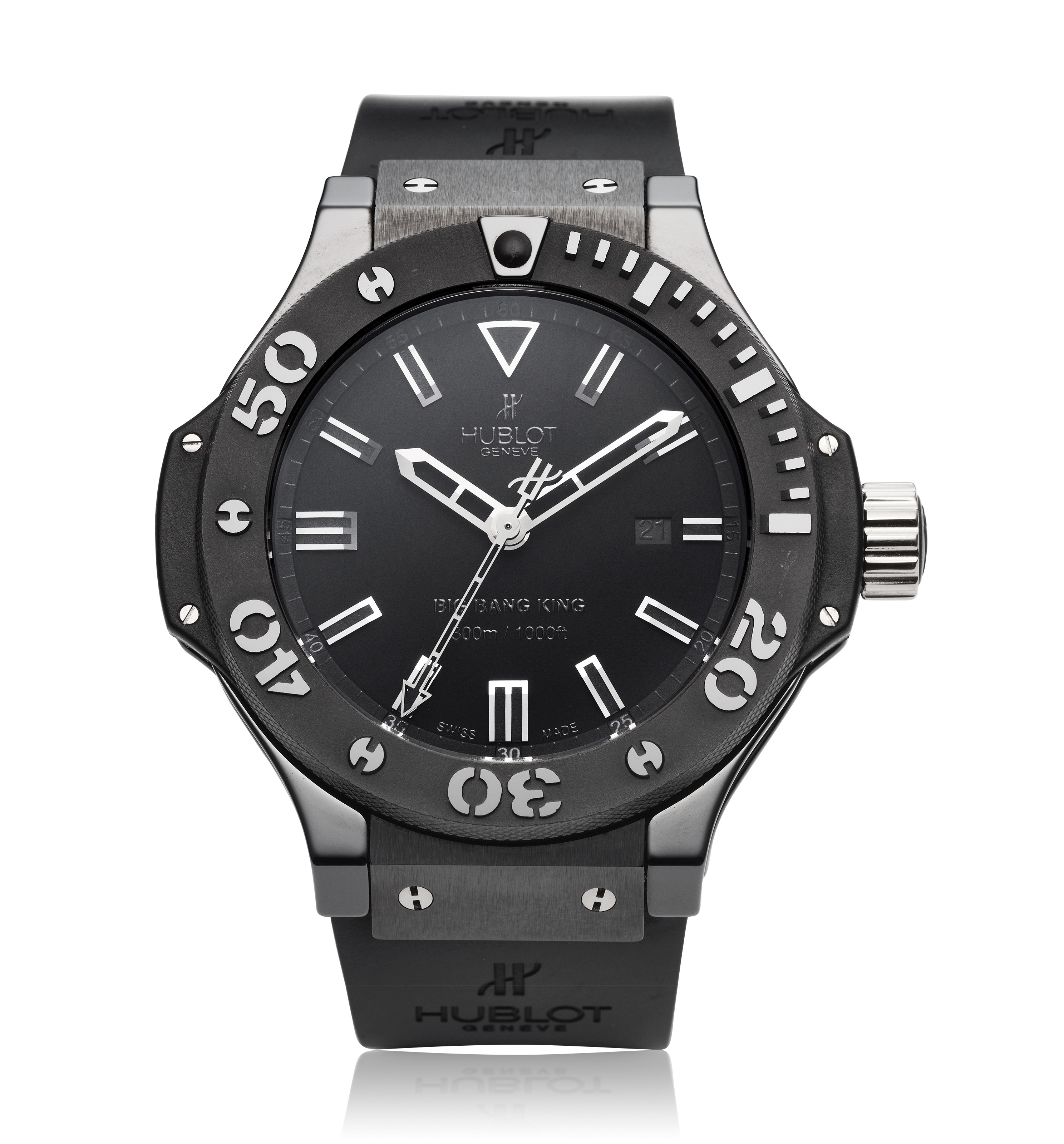 HUBLOT, CERAMIC BIG BANG ‘ALL BLACK KING,’ LIMITED EDITION, REF. 322.CM ...