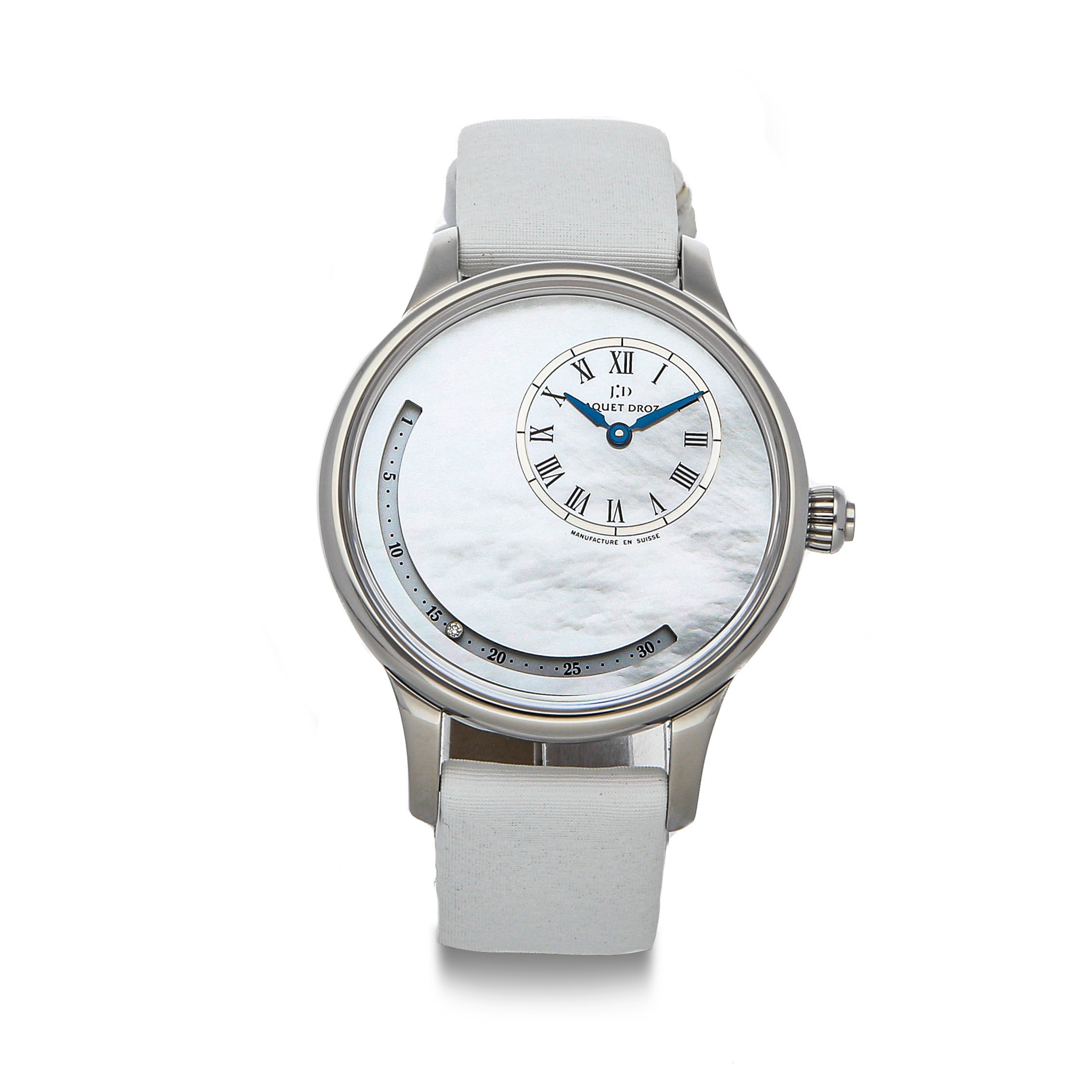 JAQUET DROZ, PETITE HEURE MINUTE DATE ASTRALE, MOTHER-OF-PEARL DIAL ...