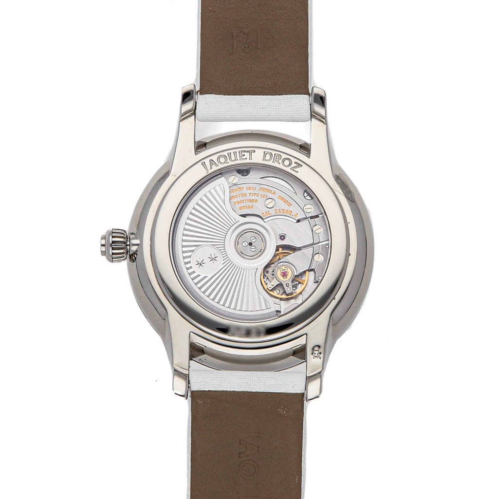 JAQUET DROZ, PETITE HEURE MINUTE DATE ASTRALE, MOTHER-OF-PEARL DIAL ...