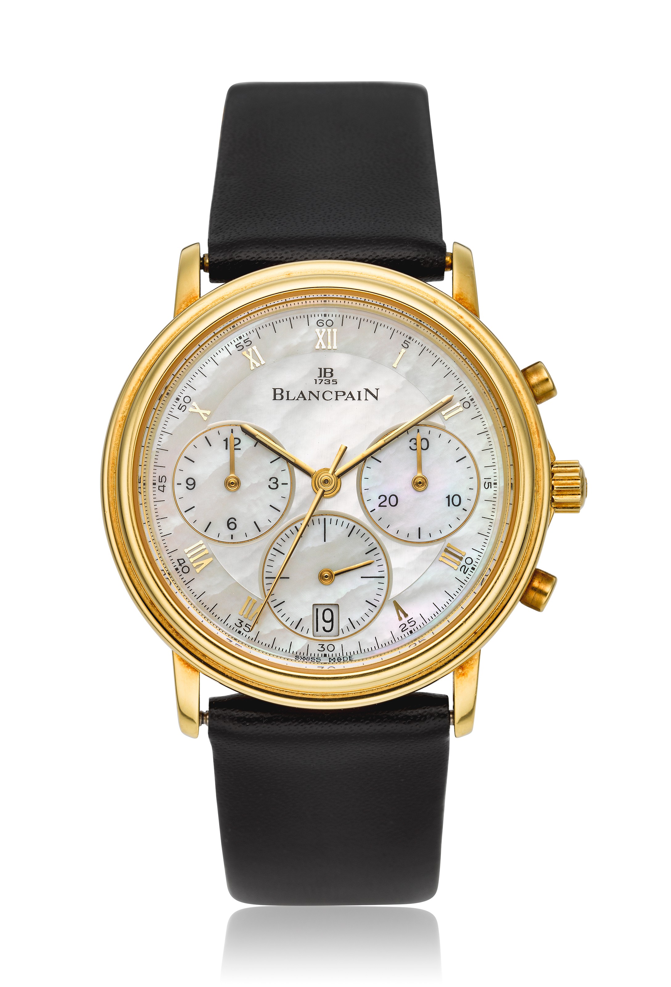 BLANCPAIN, 18K GOLD CHRONOGRAPH WITH MOTHER-OF-PEARL DIAL, | Christie’s