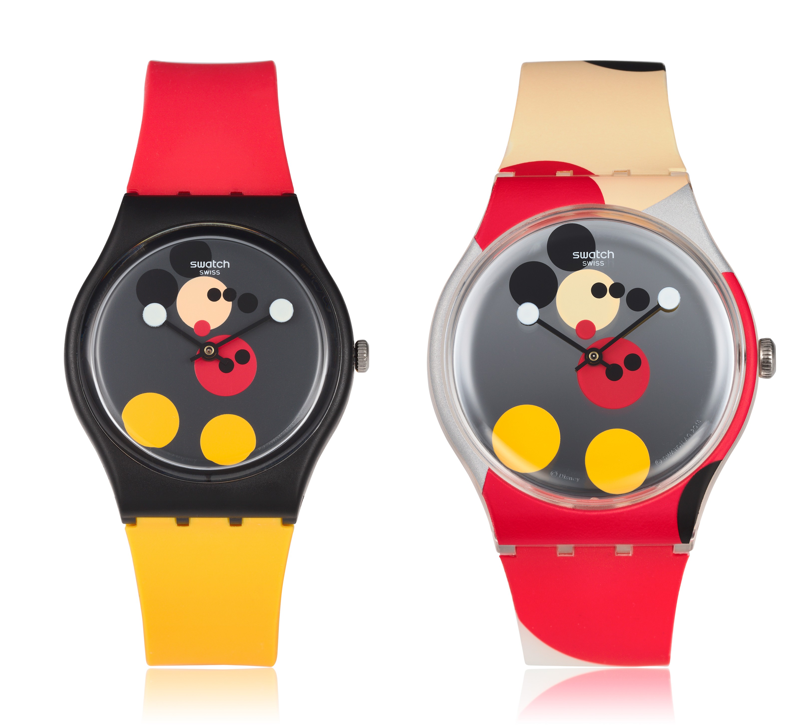 SWATCH X DAMIEN HIRST, SPOT MICKEY NO. 1639/1999 & MIRROR SPOT MICKEY ...
