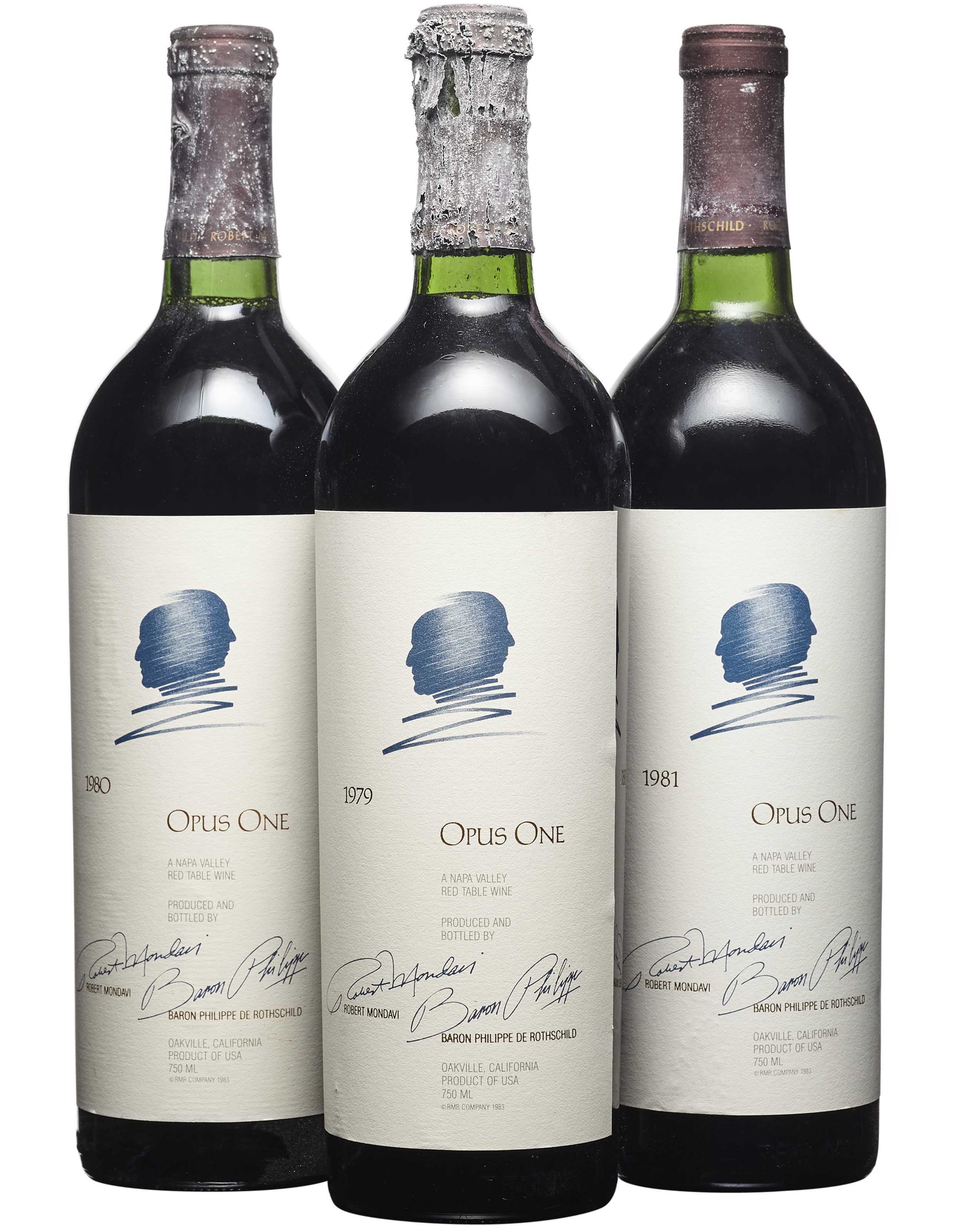 Opus One 1979, 1980 & 1981, Opus One1979Levels very top shoulder (2 ...