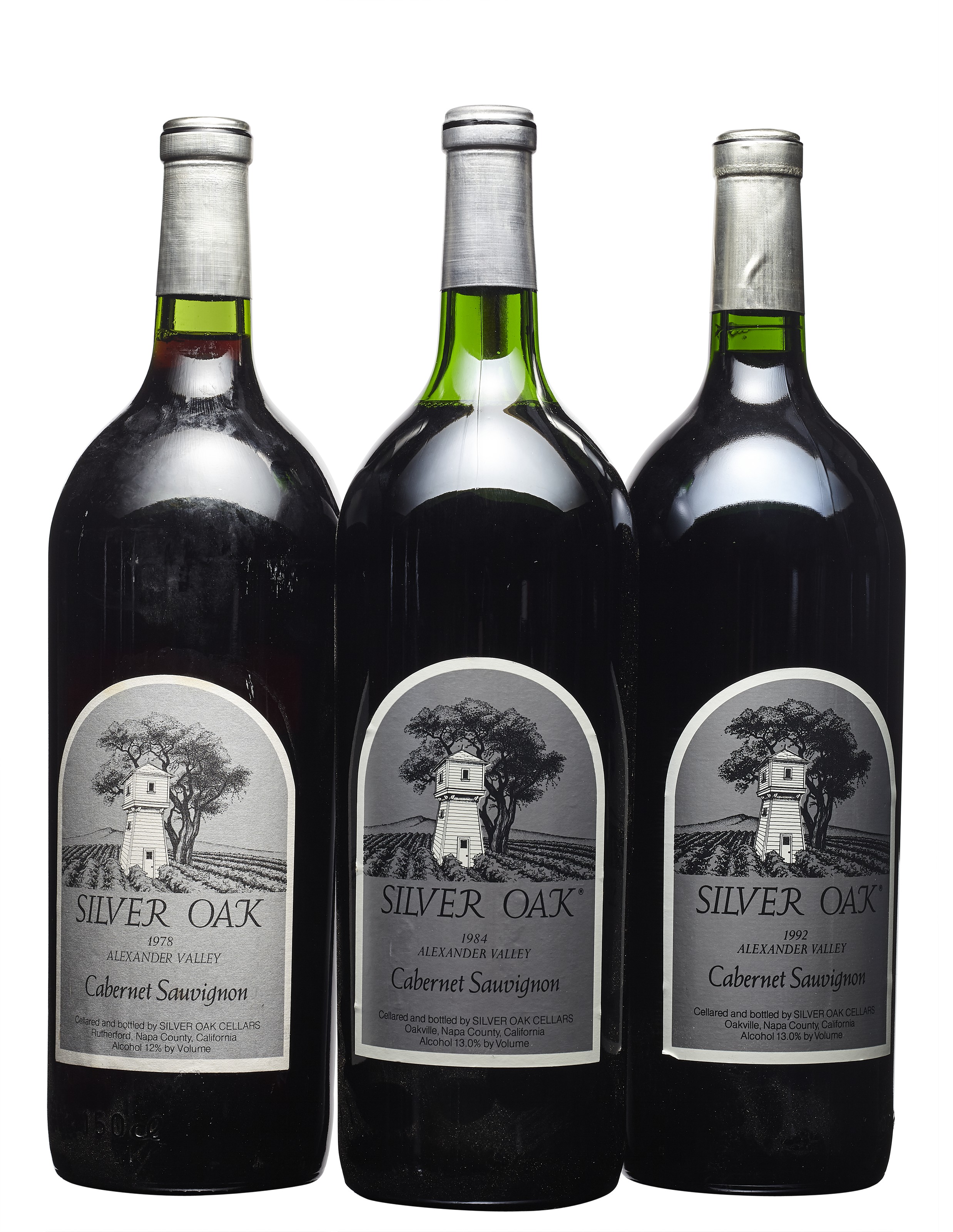 Silver Oak, Alexander Valley Cabernet Sauvignon 1978, 1984 & 1992 ...