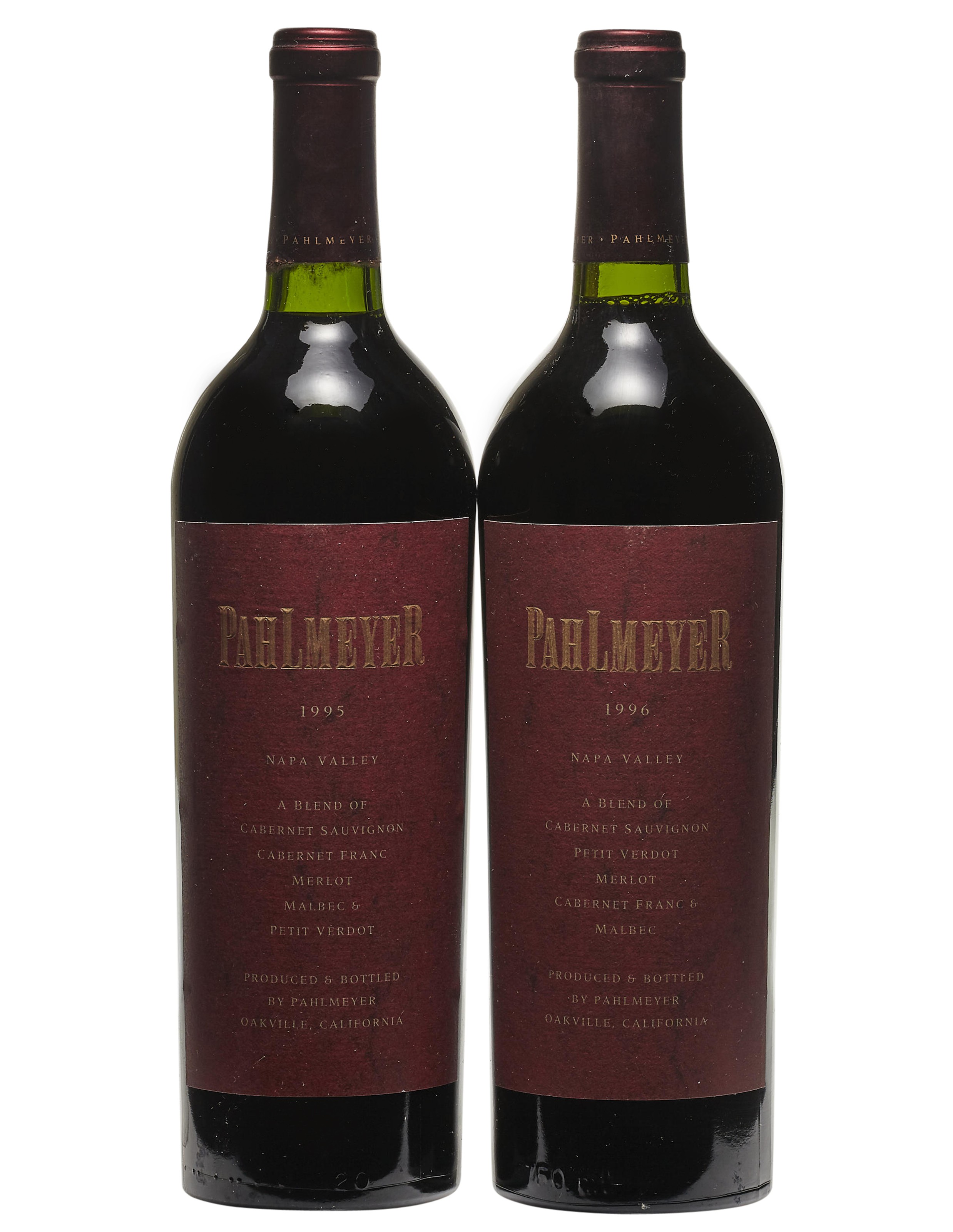 Pahlmeyer Red 1995 & 1996, Pahlmeyer Red1995Slightly bin-soiled ...