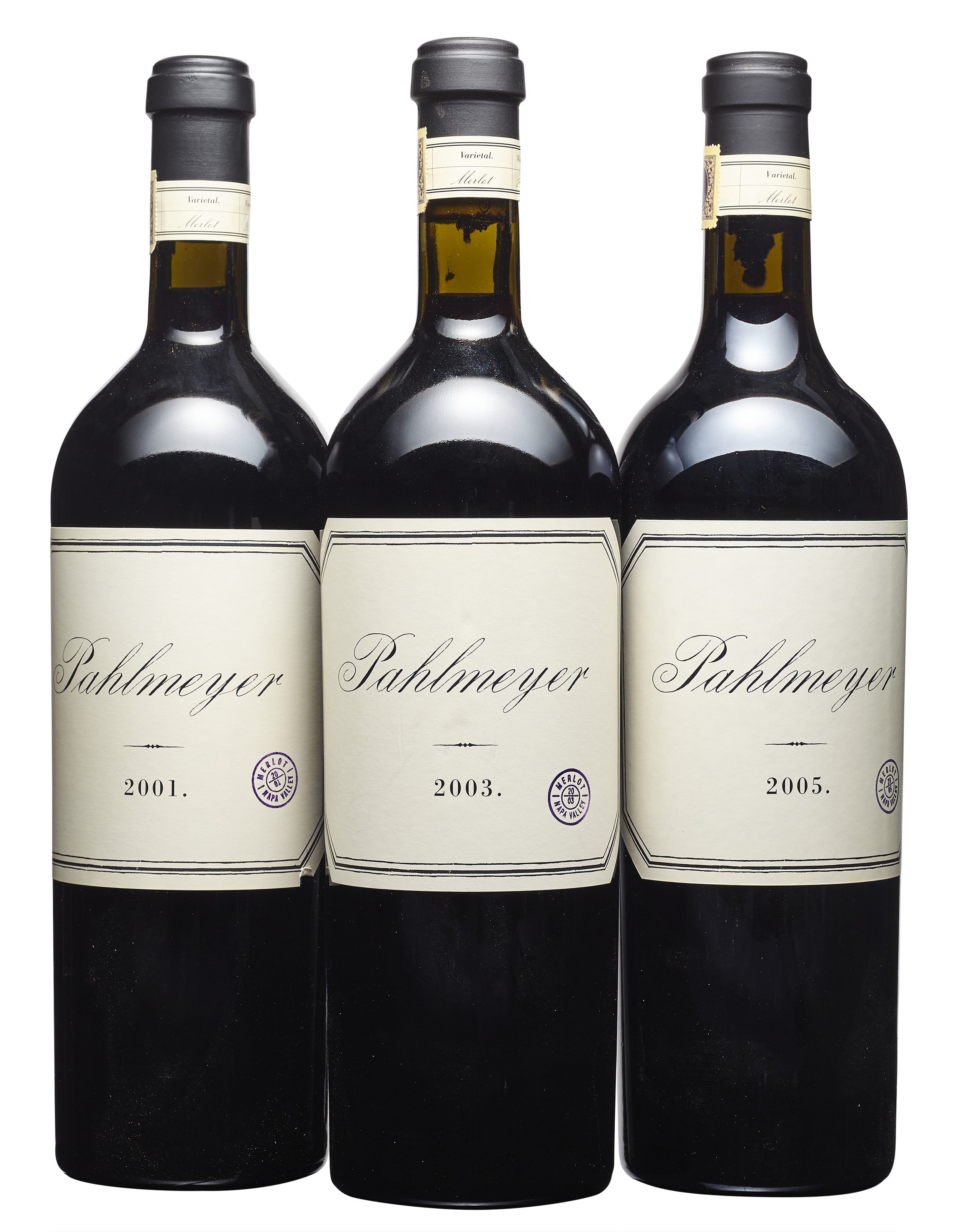 Pahlmeyer, Merlot 2001, 2003 & 2005, Pahlmeyer, Merlot 2001 (4)2003 (2 ...