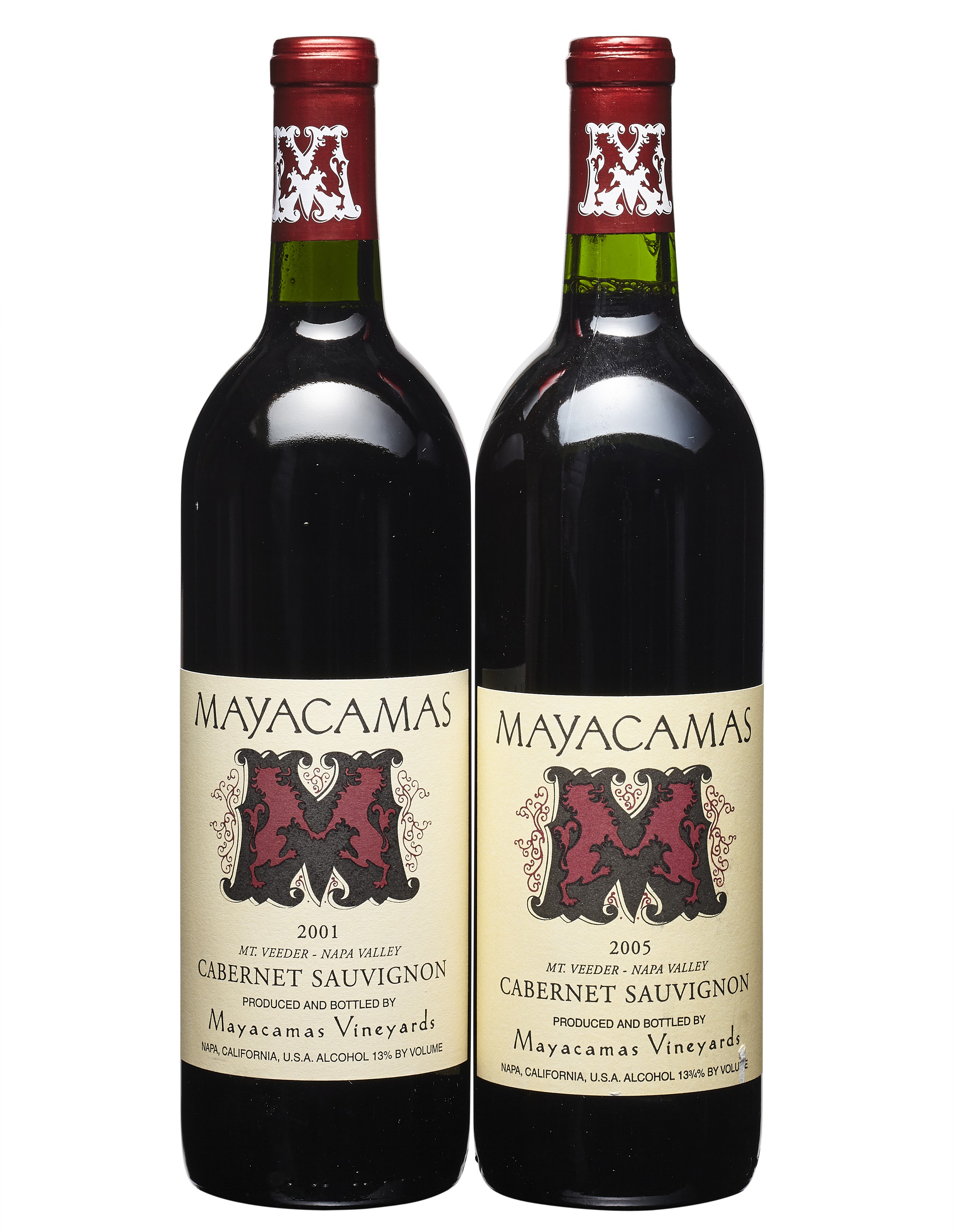Mayacamas Vineyards, Mount Veeder Cabernet Sauvignon 2001 & 2005 ...