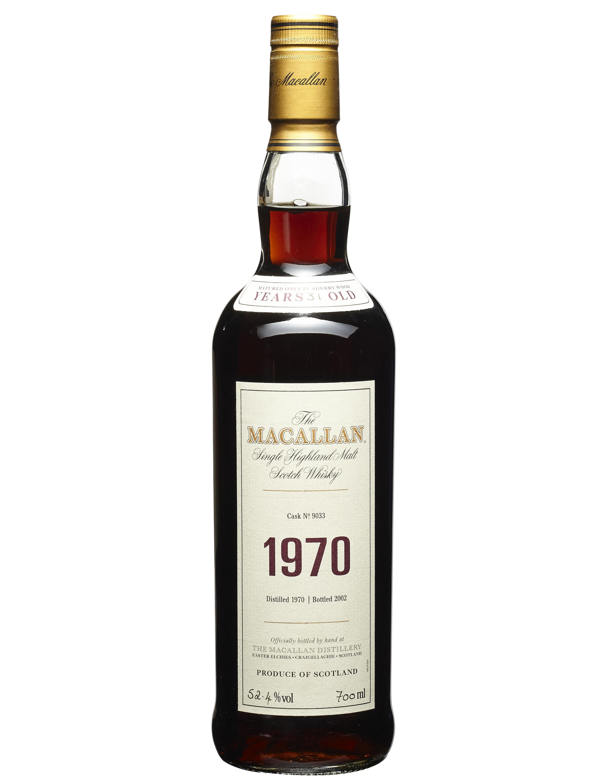 Macallan, 31 Year Old 1970, SpeysideDistilled 1970, bottled 2002, cask ...
