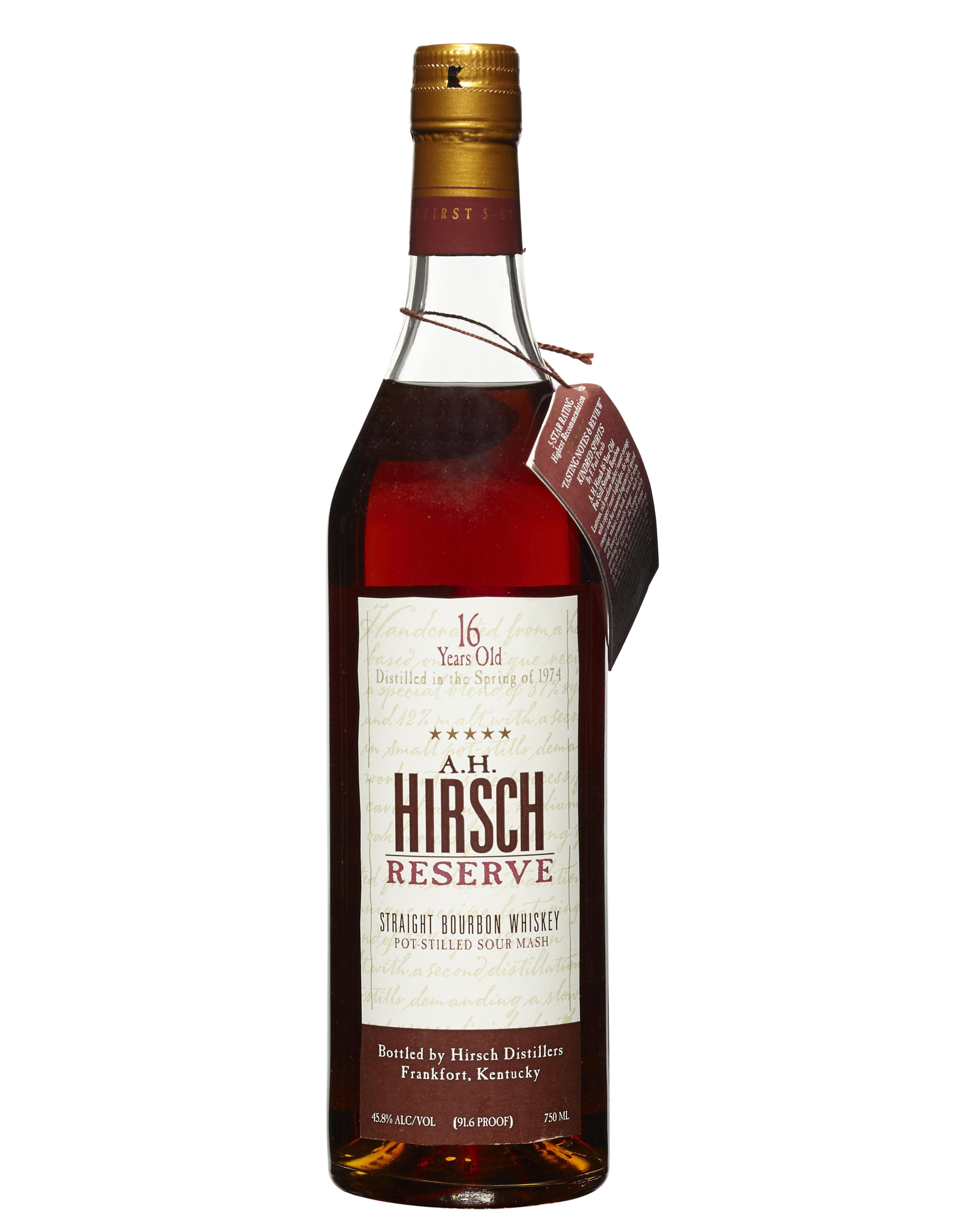 A.H. Hirsch Reserve 16 Year Old Kentucky Bourbon 1974 ...