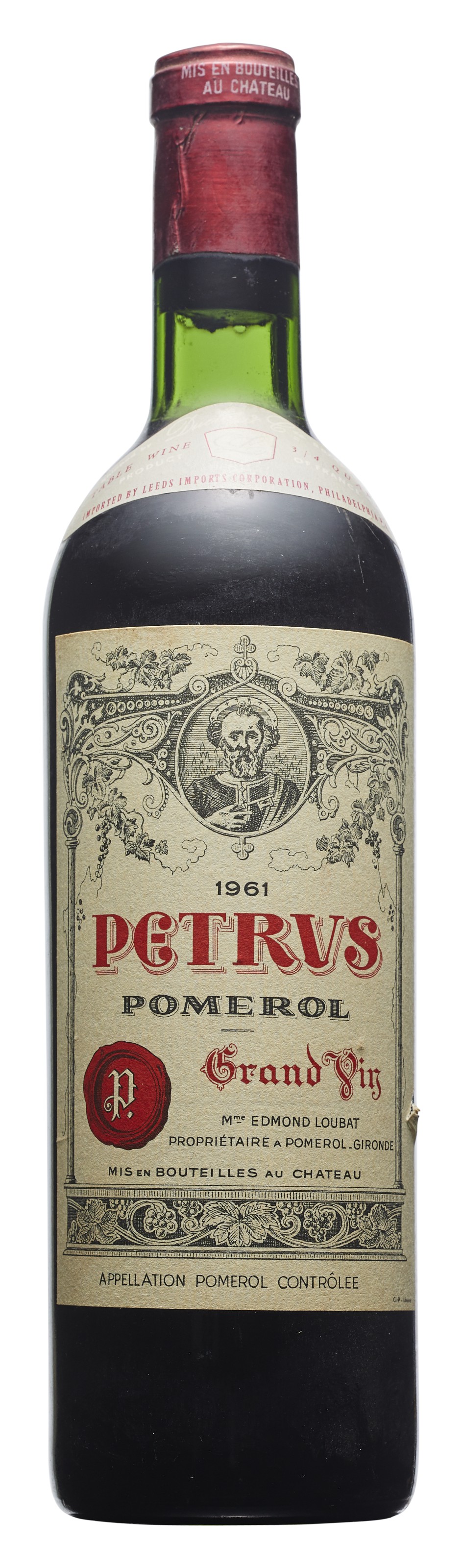 Petrus 1961, Pomerol, cru exceptionnelSlightly corroded capsule ...