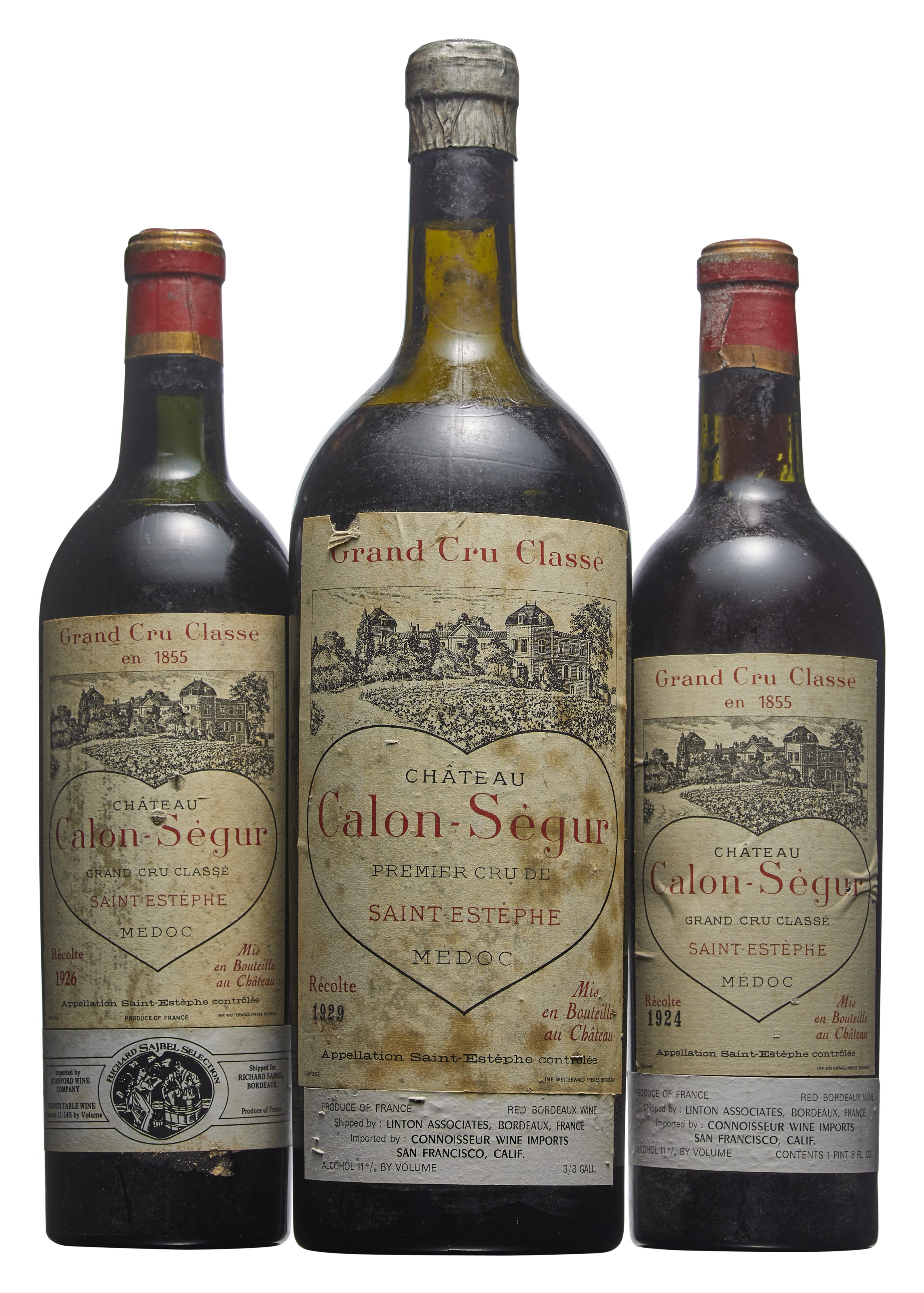 Mixed Château Calon-Ségur, Château Calon-Ségur 1924Oxidized capsule ...