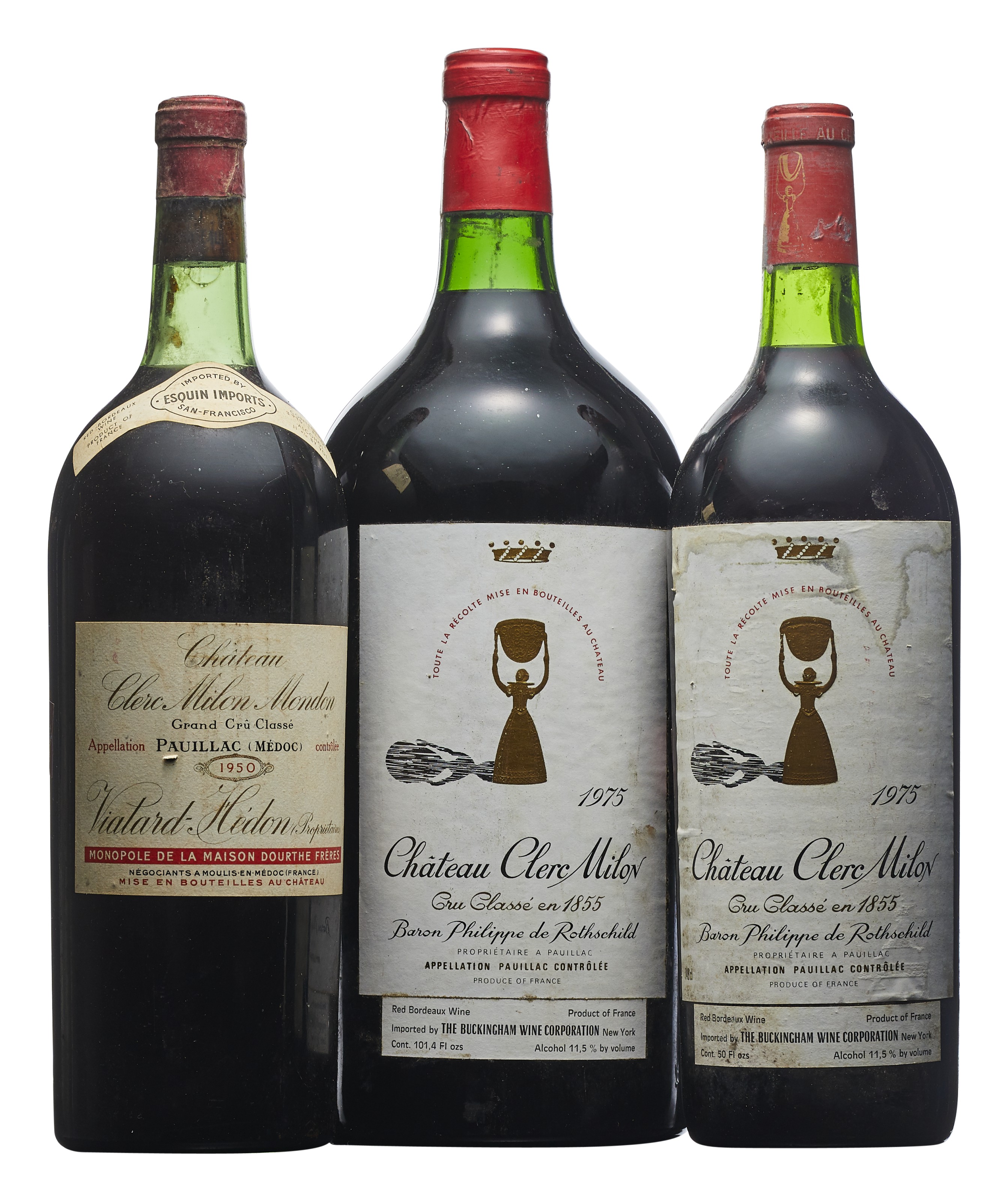 Mixed Château Clerc-Milon, Château Clerc-Milon 1950Bin-soiled ...