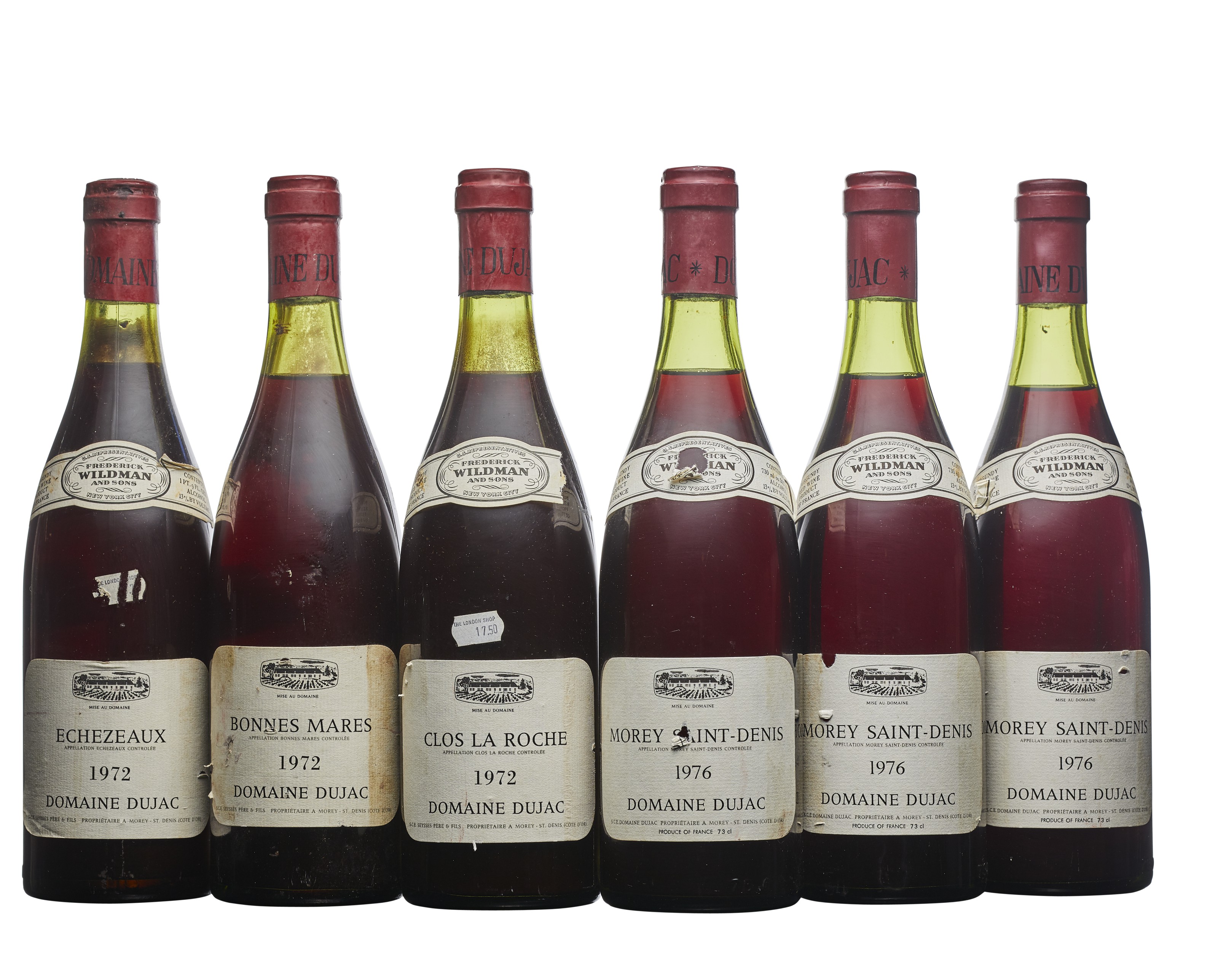 Mixed Dujac, Dujac, Echezeaux 1972Slightly creased capsule, slightly ...