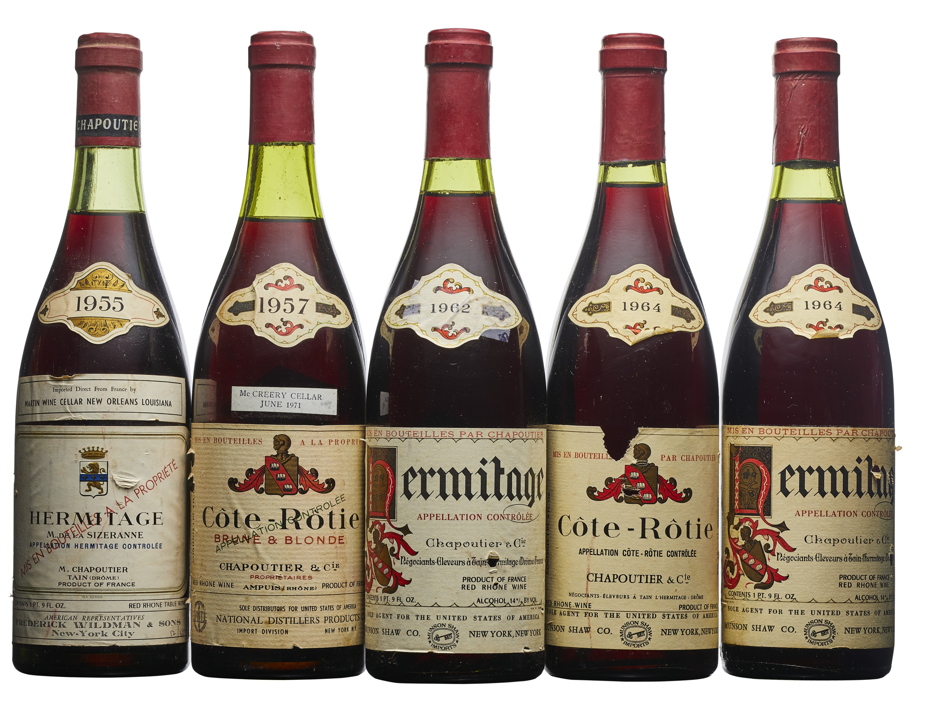 Mixed Chapoutier, Chapoutier, Hermitage M. de la Sizeranne 1955Slightly ...