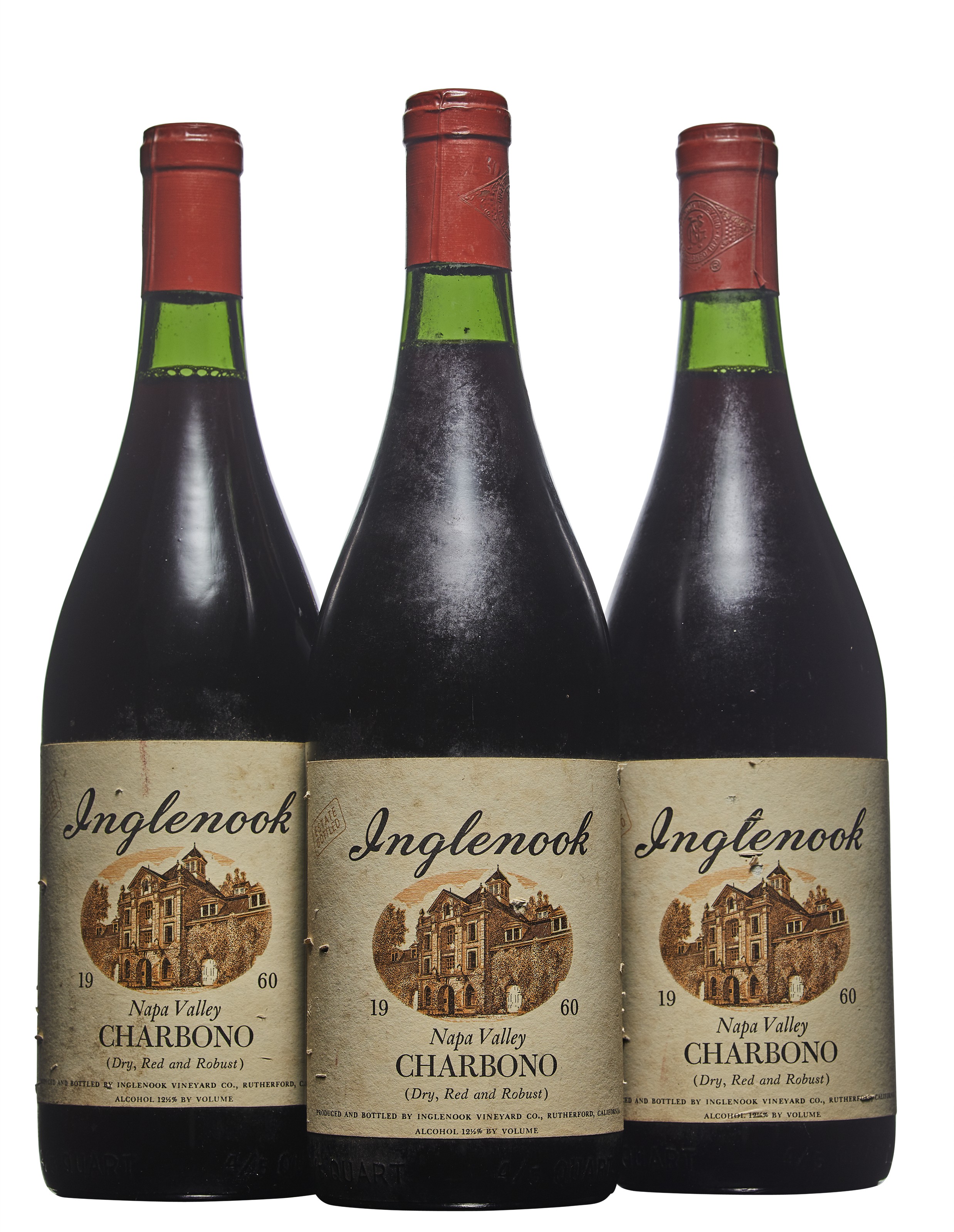Inglenook, Charbono 1960, Napa ValleyBin-soiled and nicked labelsLevels ...