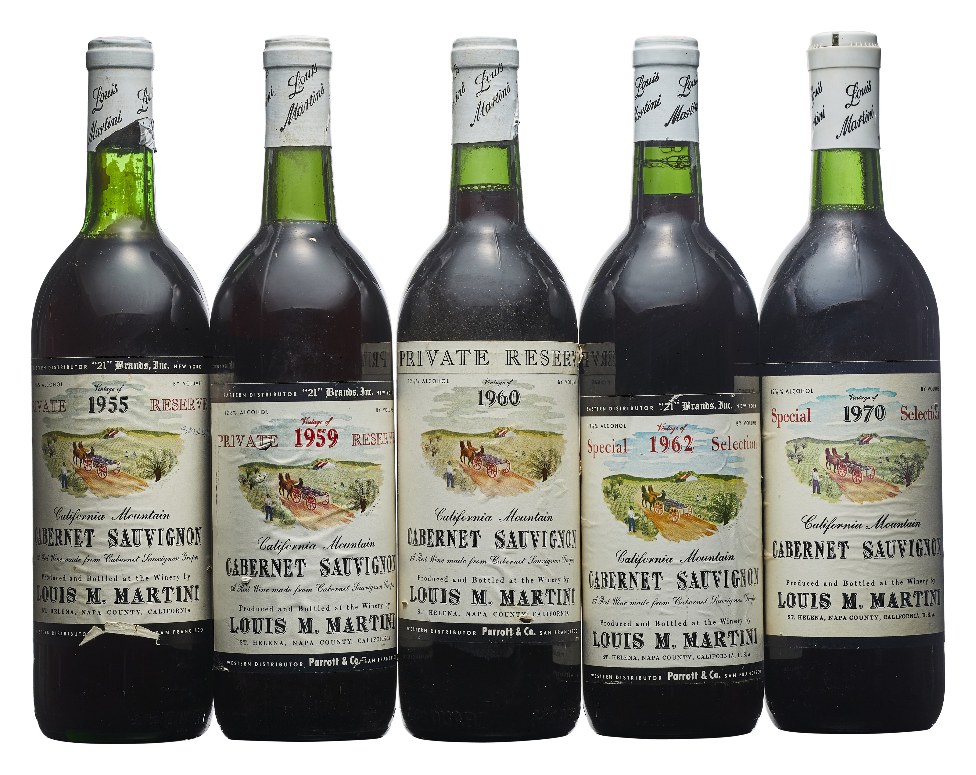 Mixed Louis Martini, Cabernet Sauvignon, Louis Martini, Private Reserve ...