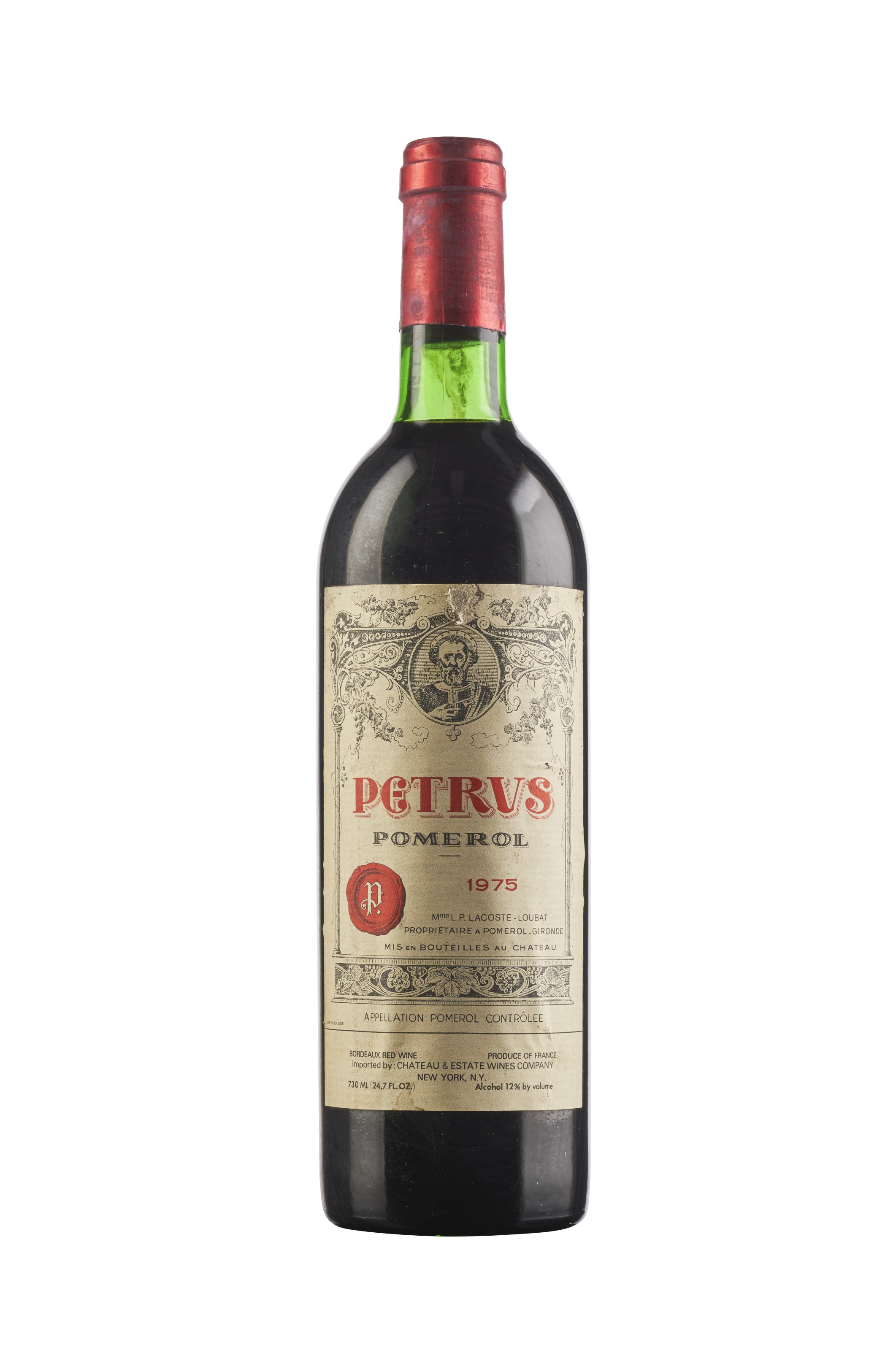 Petrus 1975, Pomerol, cru exceptionnelCorroded and damaged capsules ...