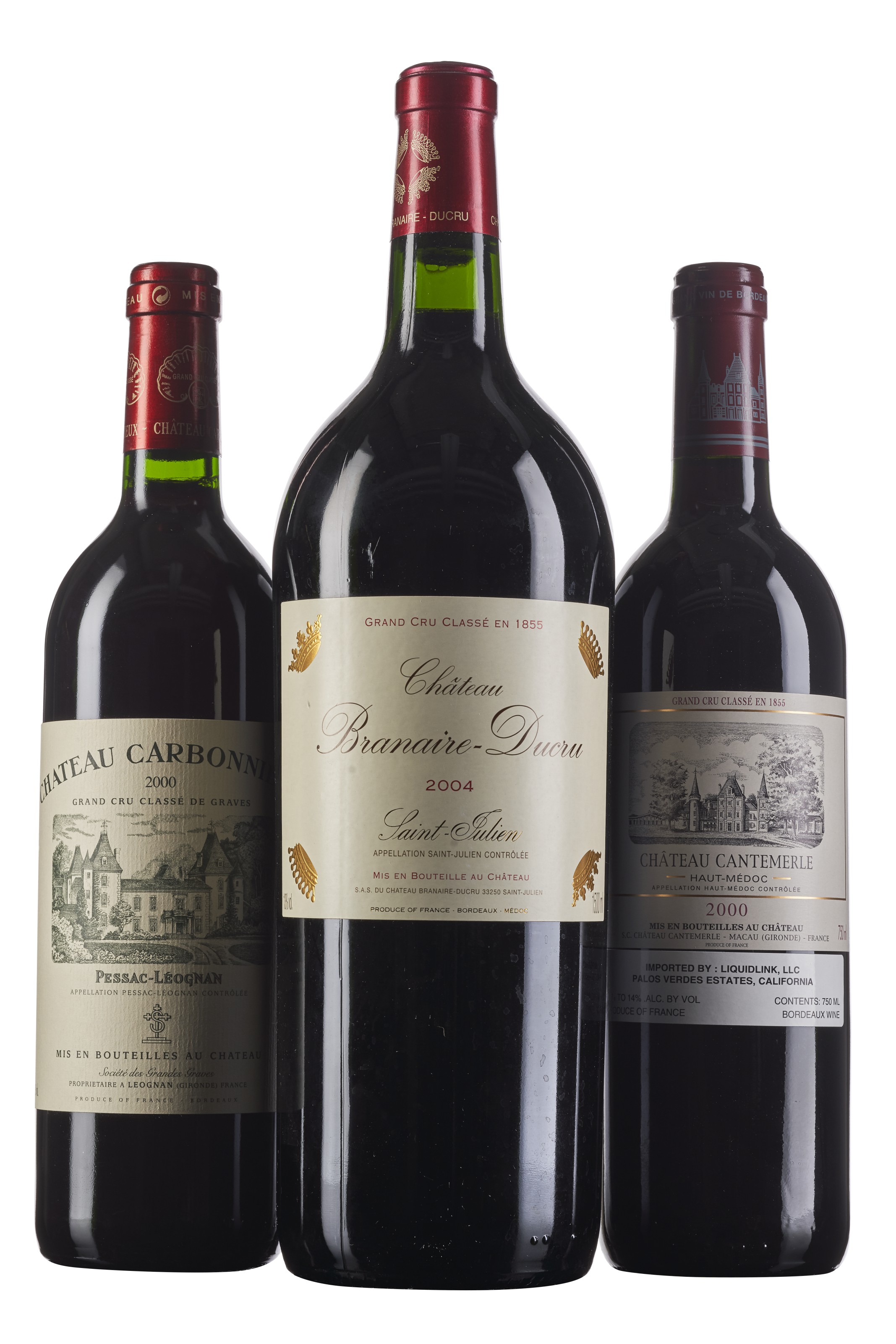 Mixed Red Bordeaux, Château Carbonnieux 2000 (7)Château Cantemerle 2000 ...