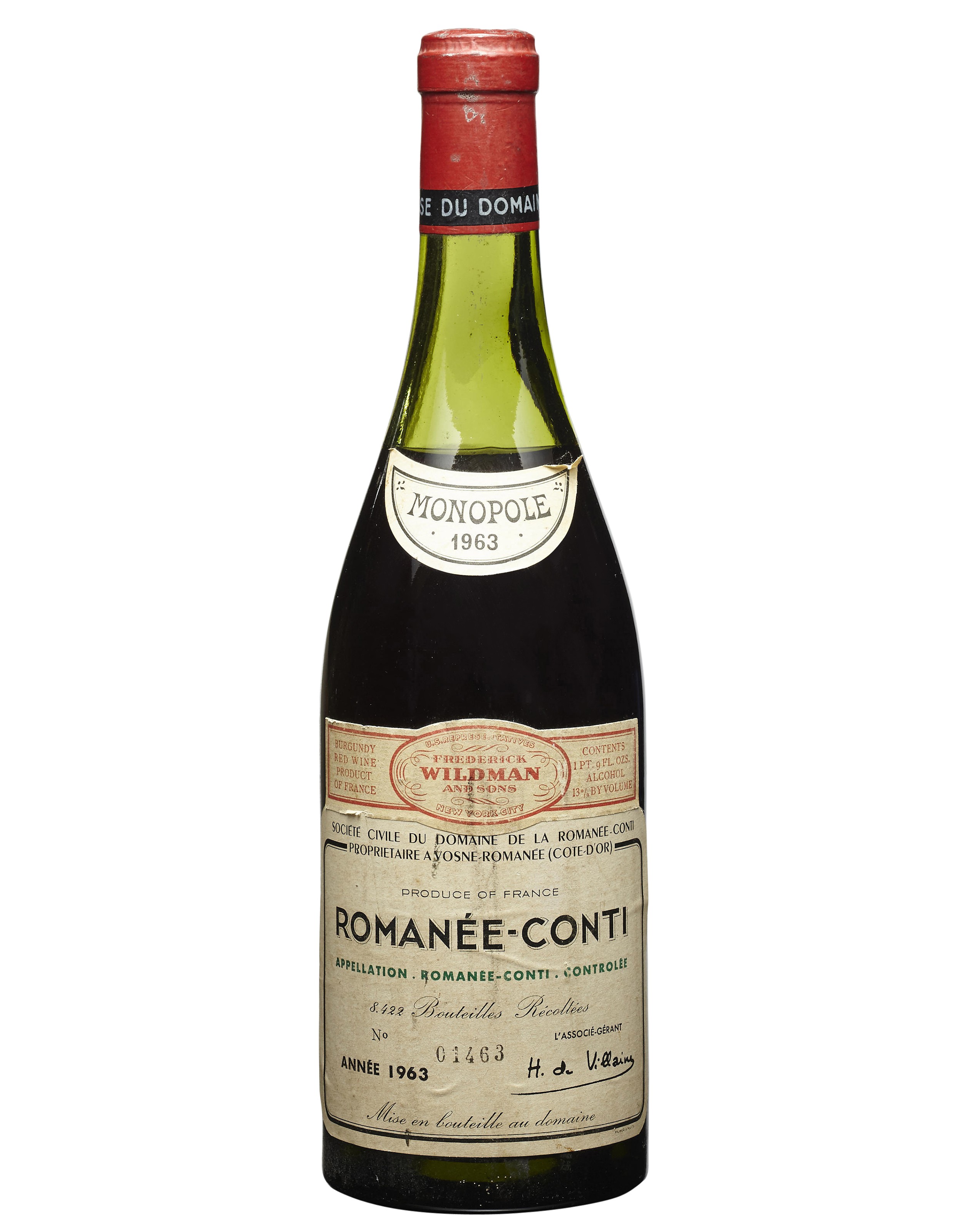 Domaine de la Romanée-Conti, Romanée-Conti 1963, Grand Cru, Côte de ...