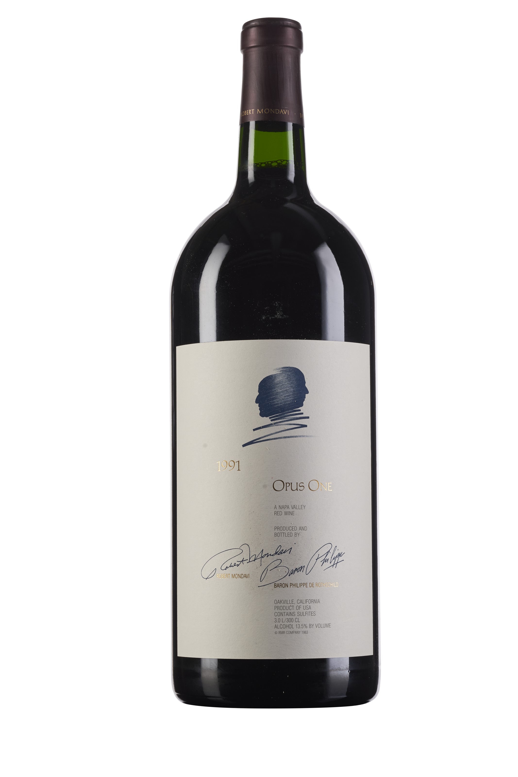 Opus One 1991, Napa ValleyLevel into neckIn original wooden case ...