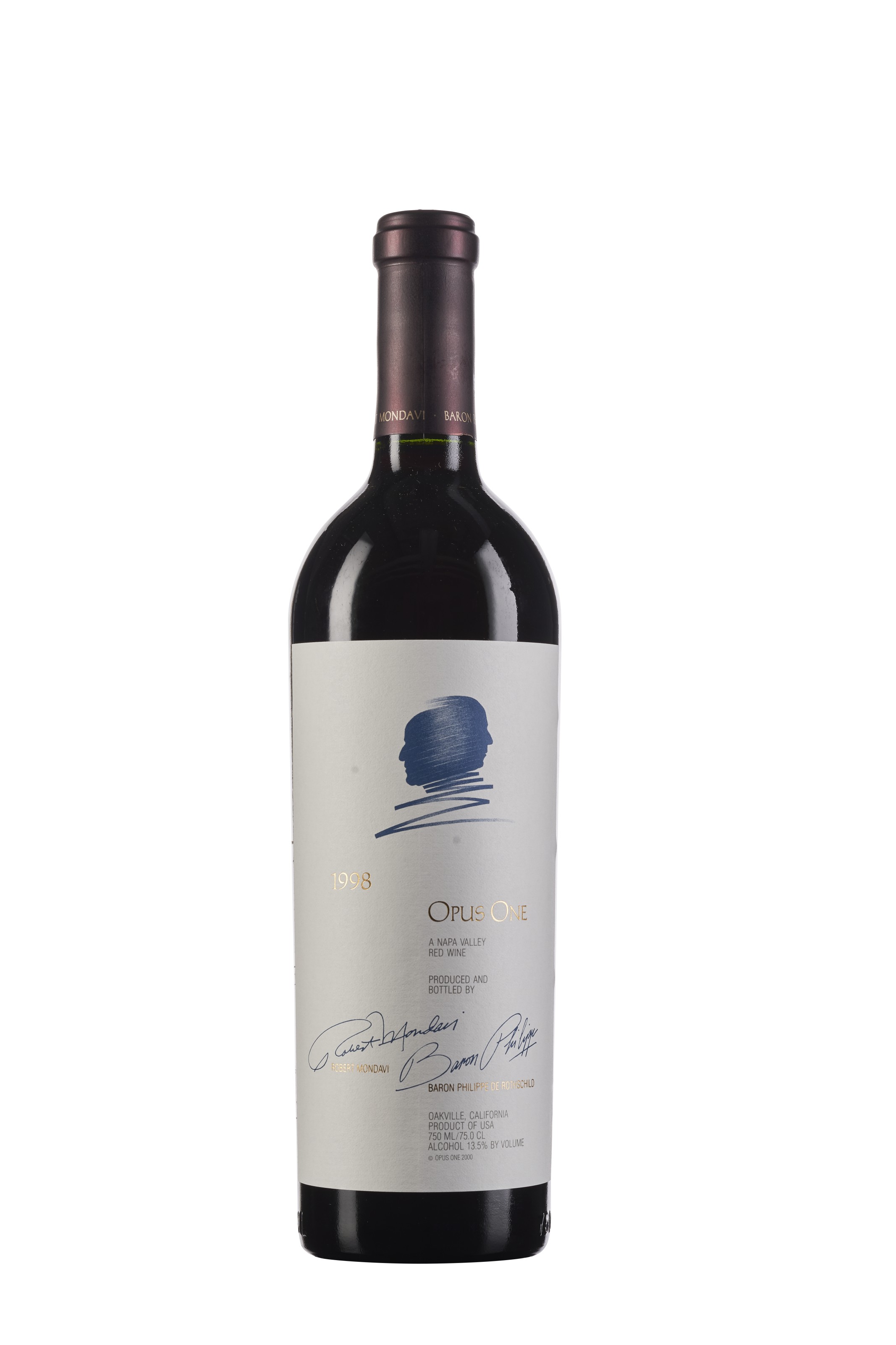 Opus One 1998, Napa ValleyLevels base of neckIn original wooden case ...