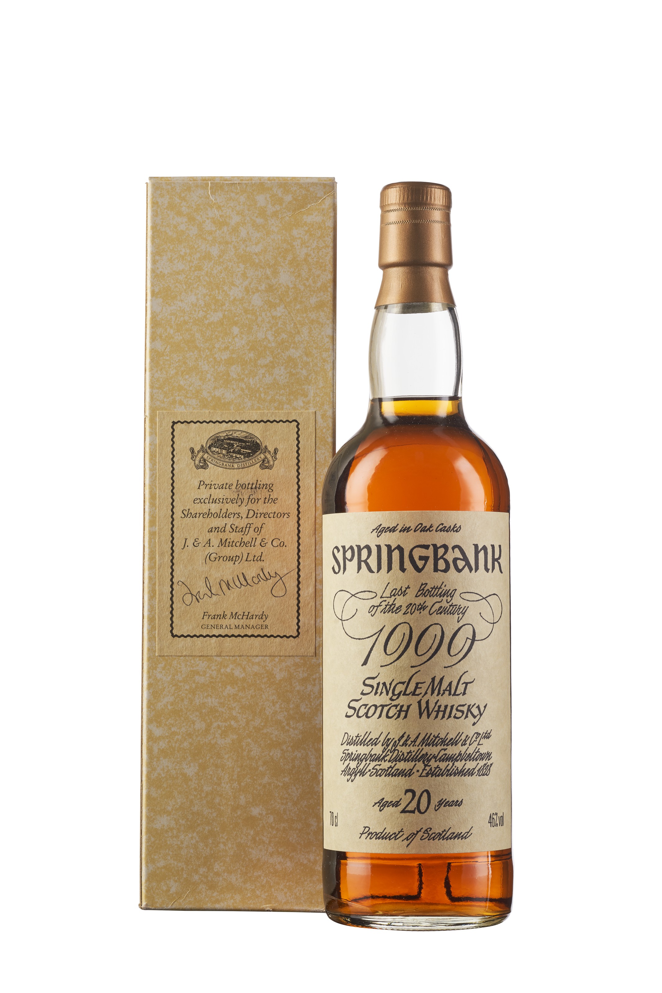 Springbank 20 Year Old 1999, CampbeltownLast bottling of the 20th ...