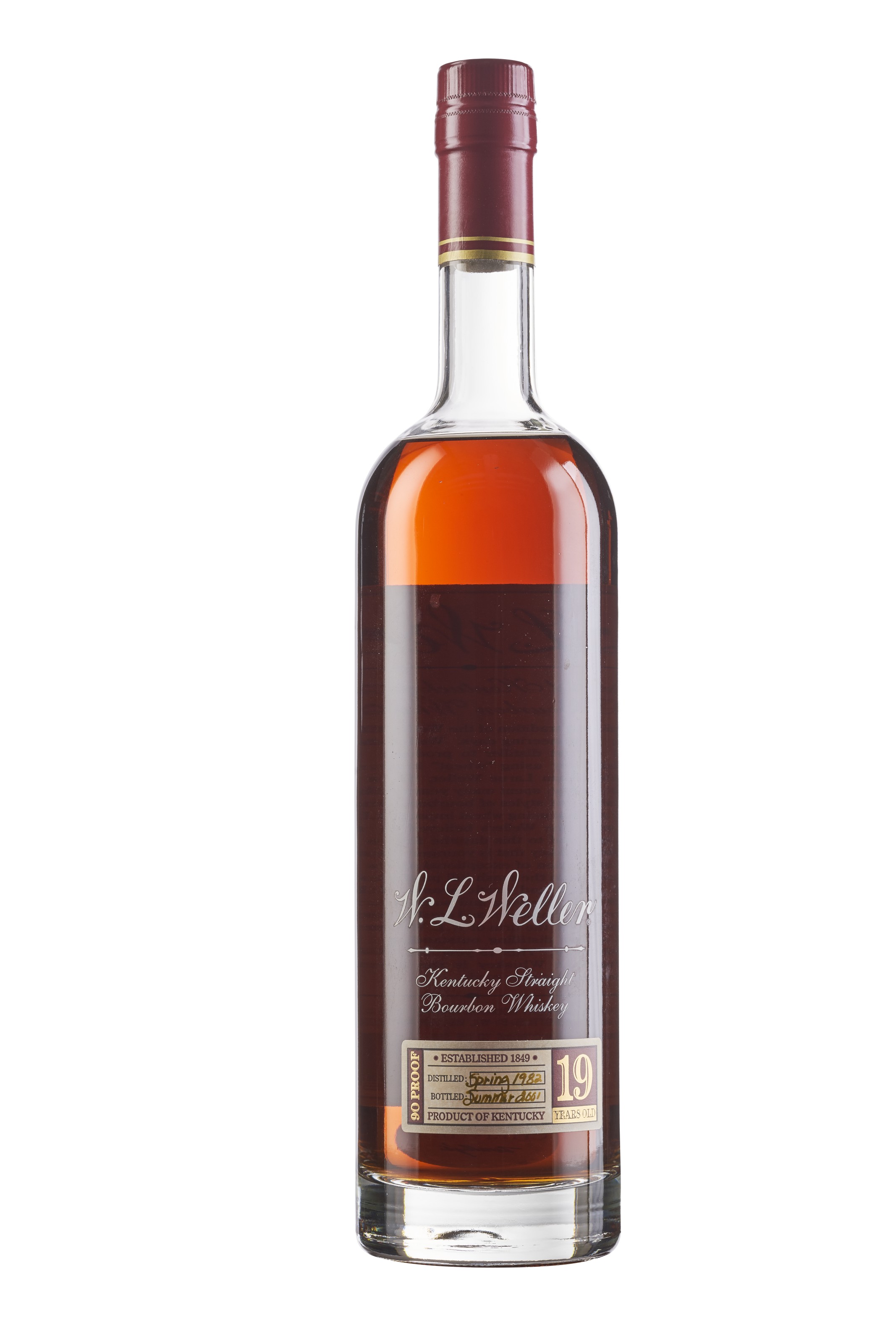 W.L. Weller 19 Year Old Bourbon, KentuckyDistilled in Spring 1982 ...