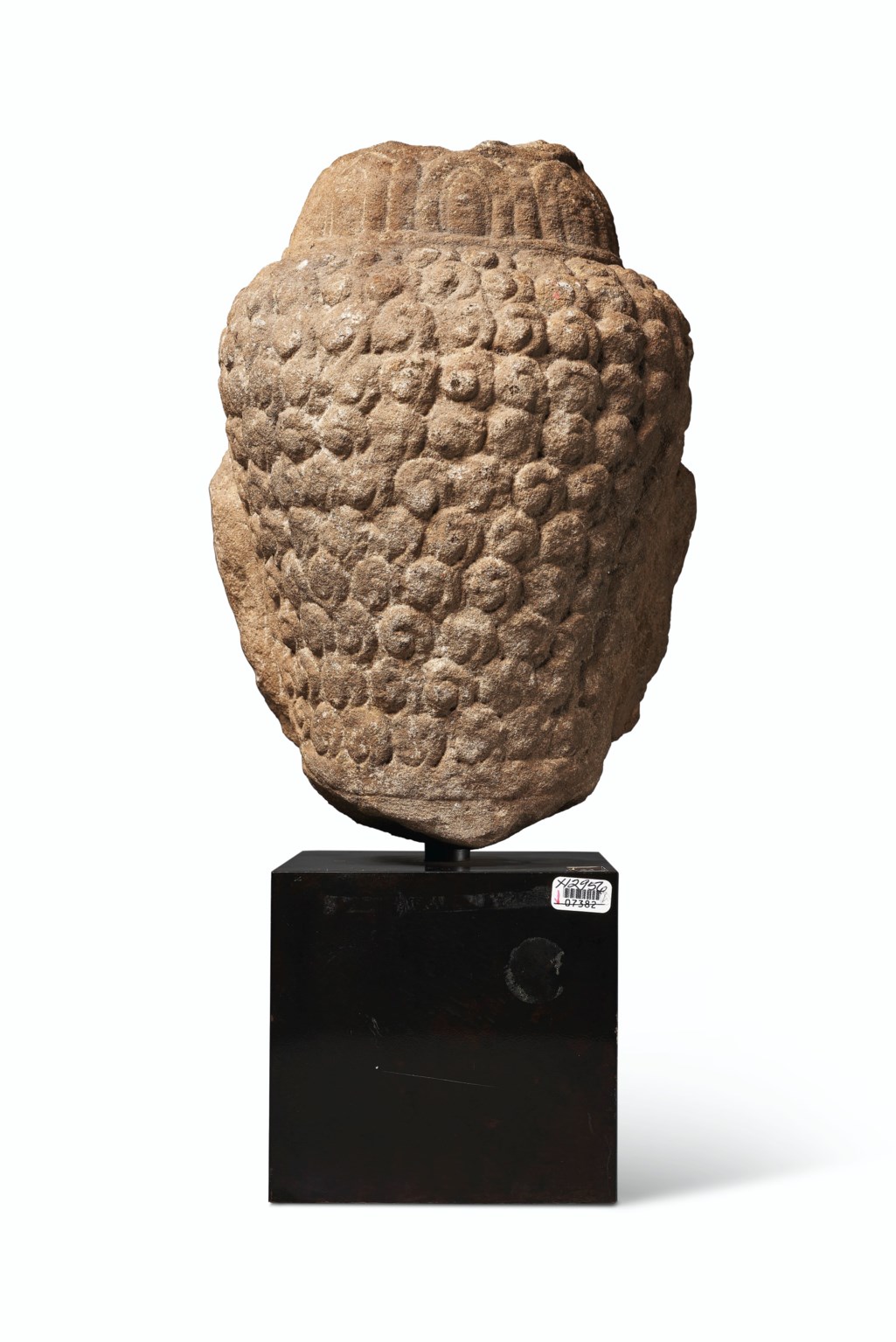 A BUFF SANDSTONE HEAD OF BUDDHA, THAILAND, LOPBURI PERIOD, 12TH-13TH ...