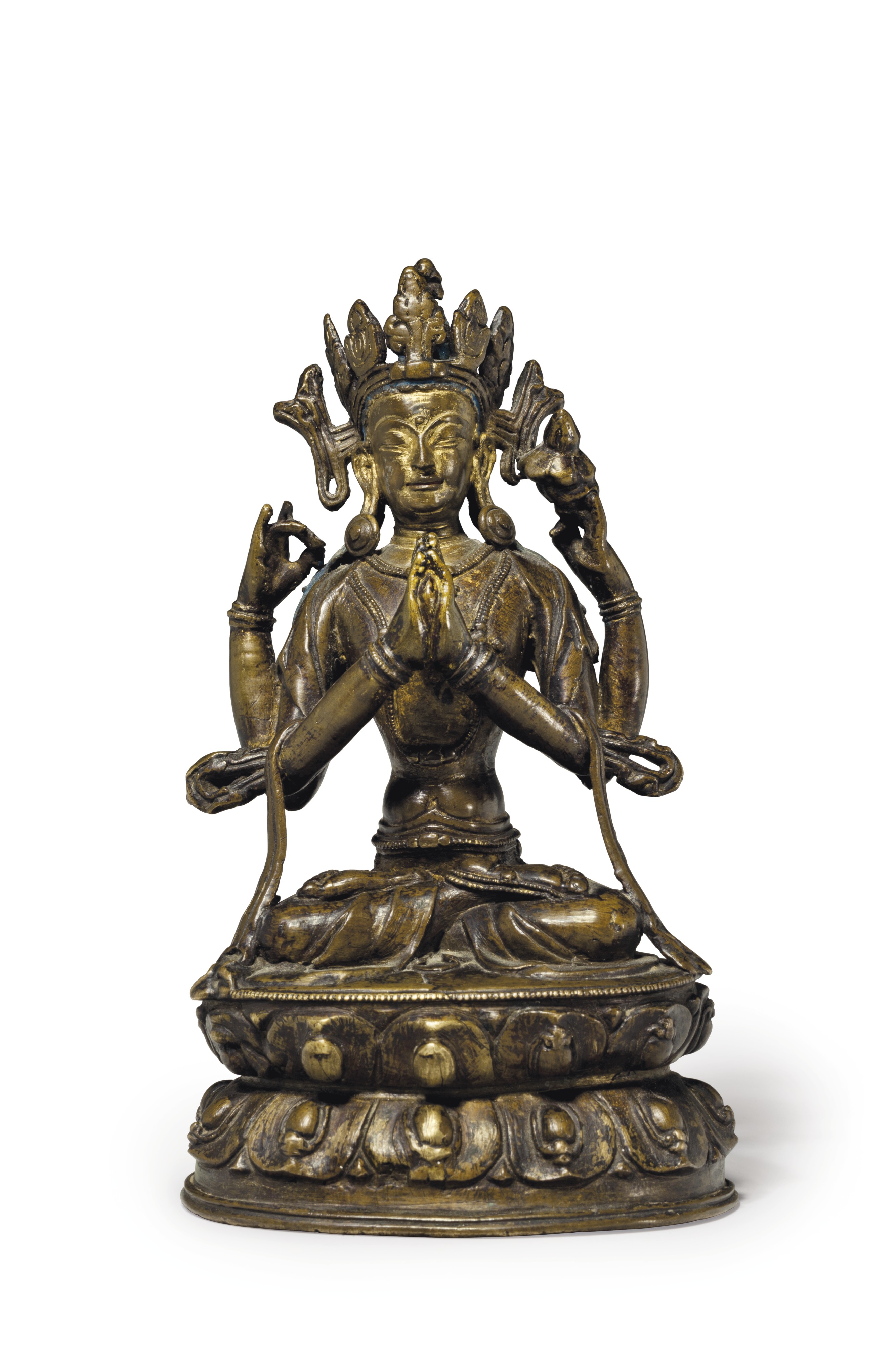 A BRONZE FIGURE OF SHADAKSHARI LOKESHVARA, TIBET, 16TH CENTURY | Christie’s