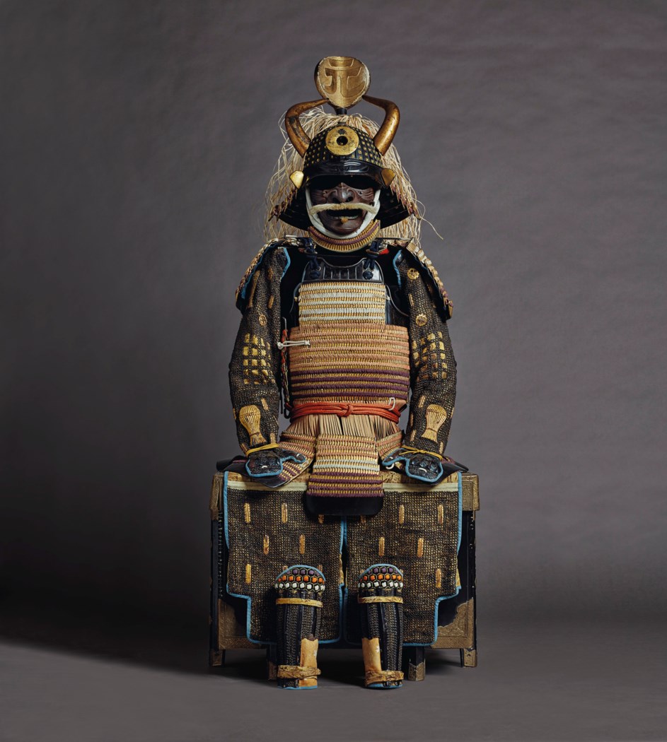 A VARIEGATED LACING TWO-PIECE CUIRASS ARMOR, EDO PERIOD (17TH CENTURY ...