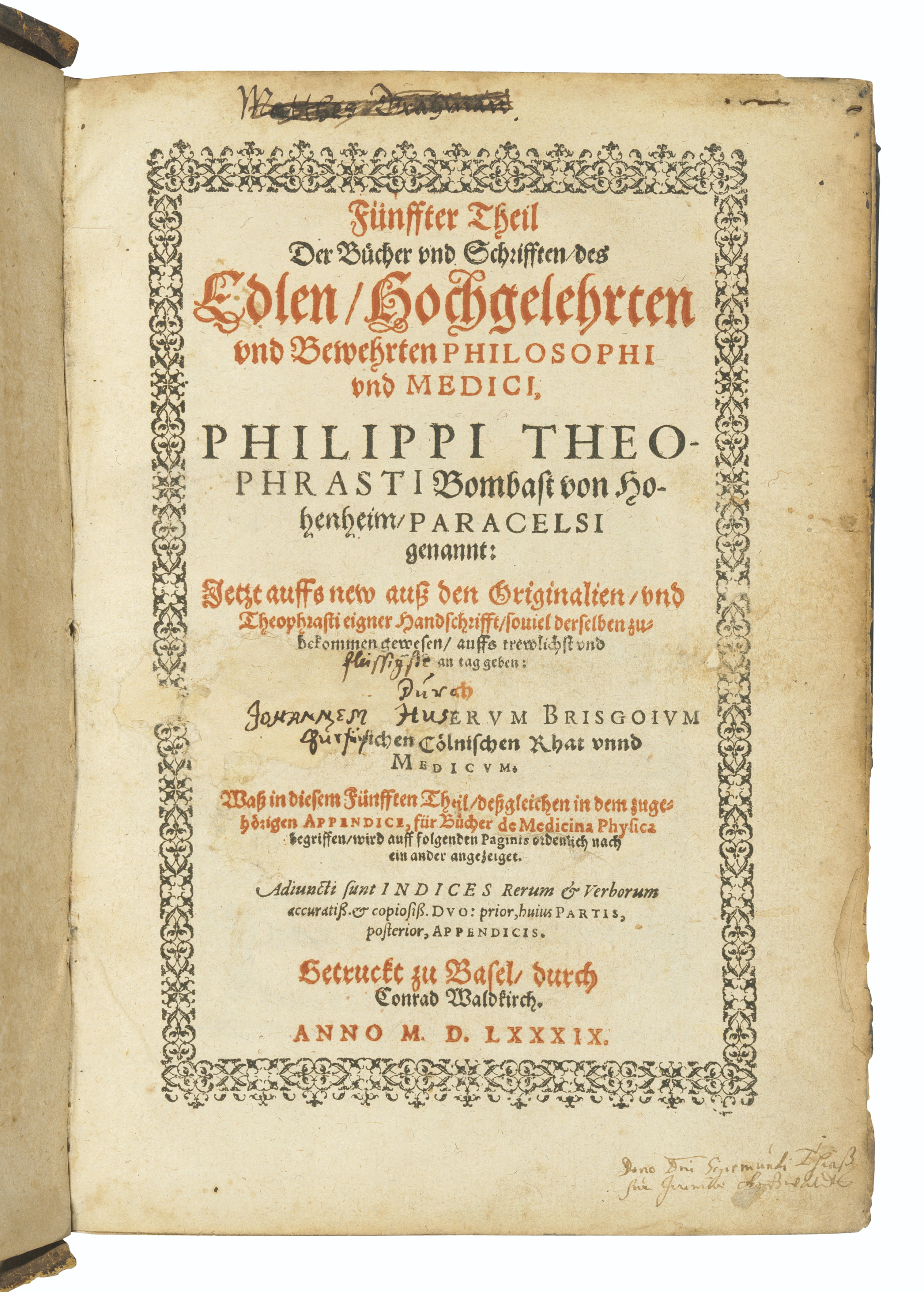 First collected edition, Paracelsus, 1589-90 | Christie’s