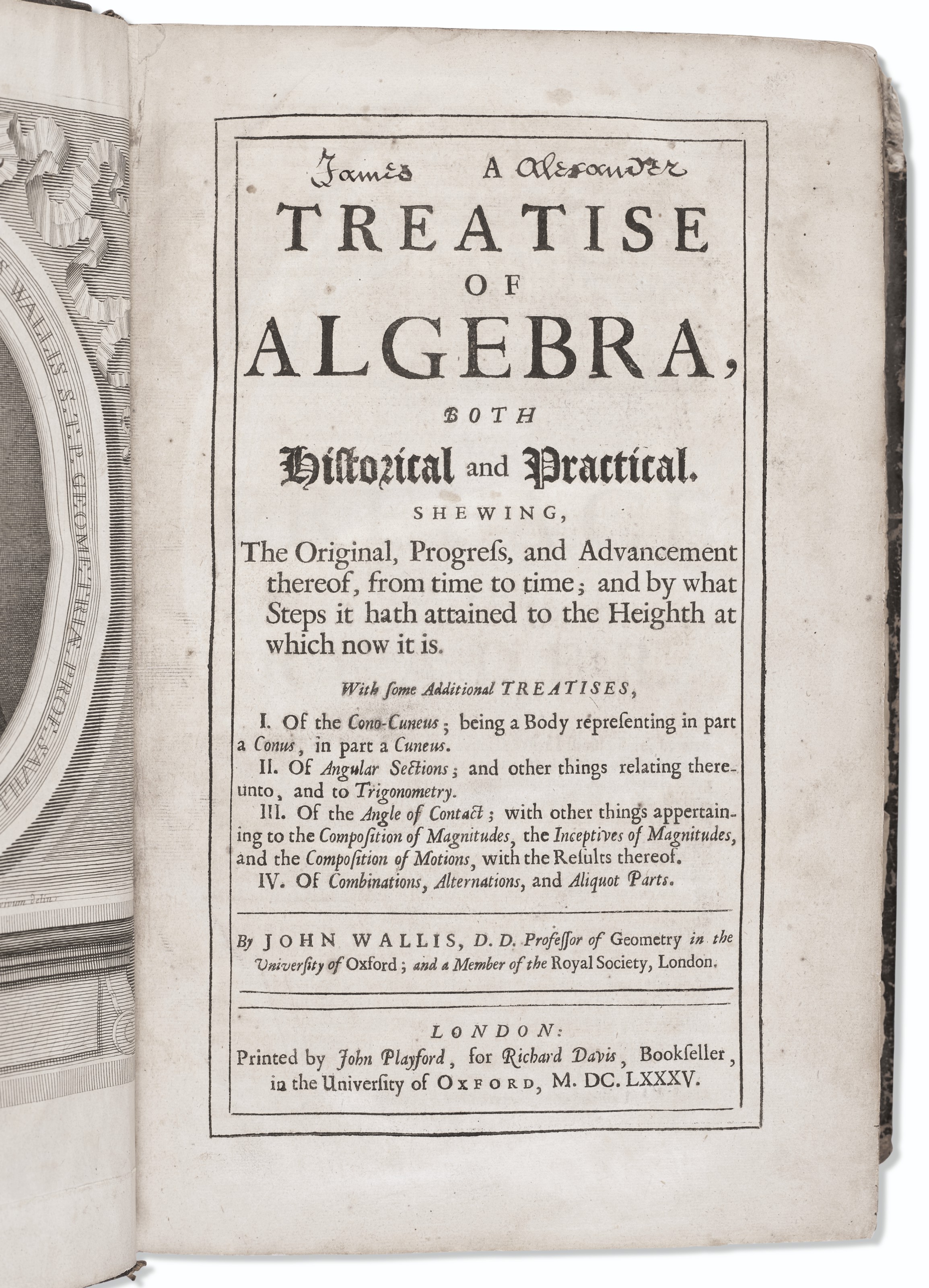 First substantial history of algebra, with early American provenance ...