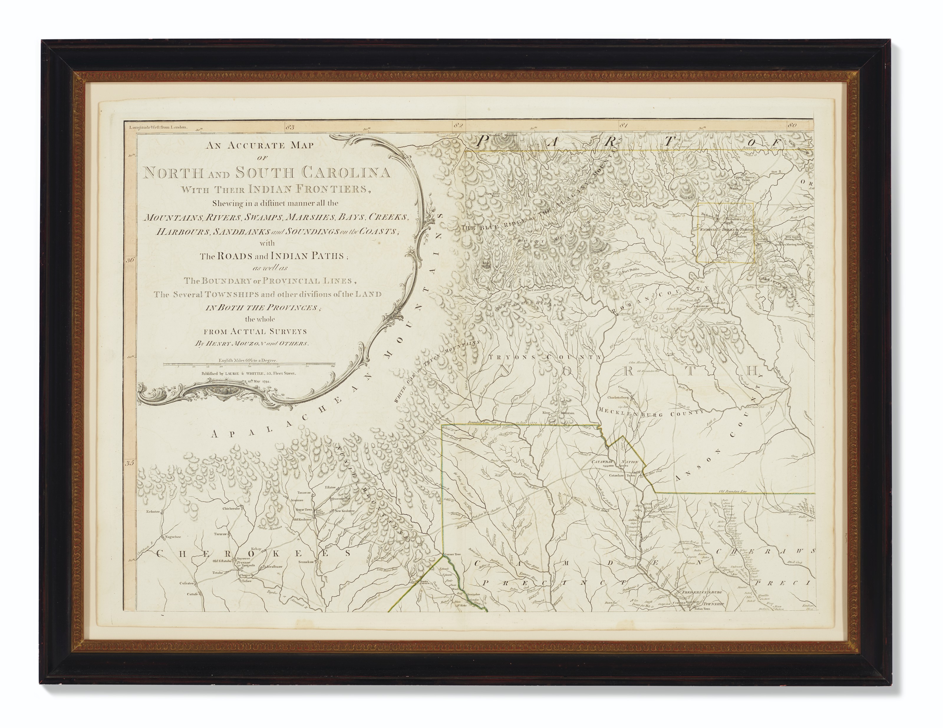 Mouzon's Map of the Carolinas, London, 1794 | Christie’s