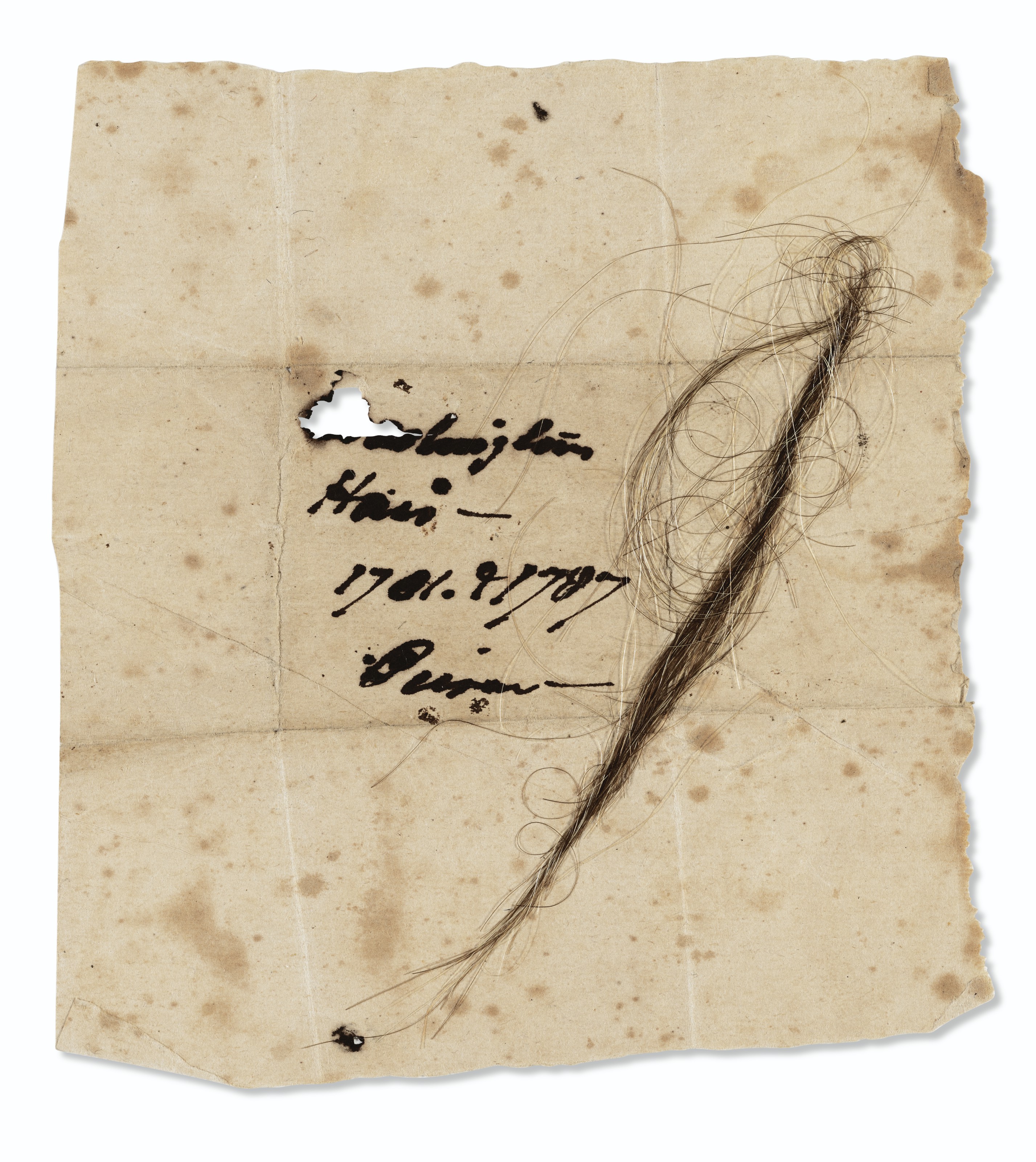 A lock of hair & an invitation to dine, George Washington, 1781 & 1787 ...
