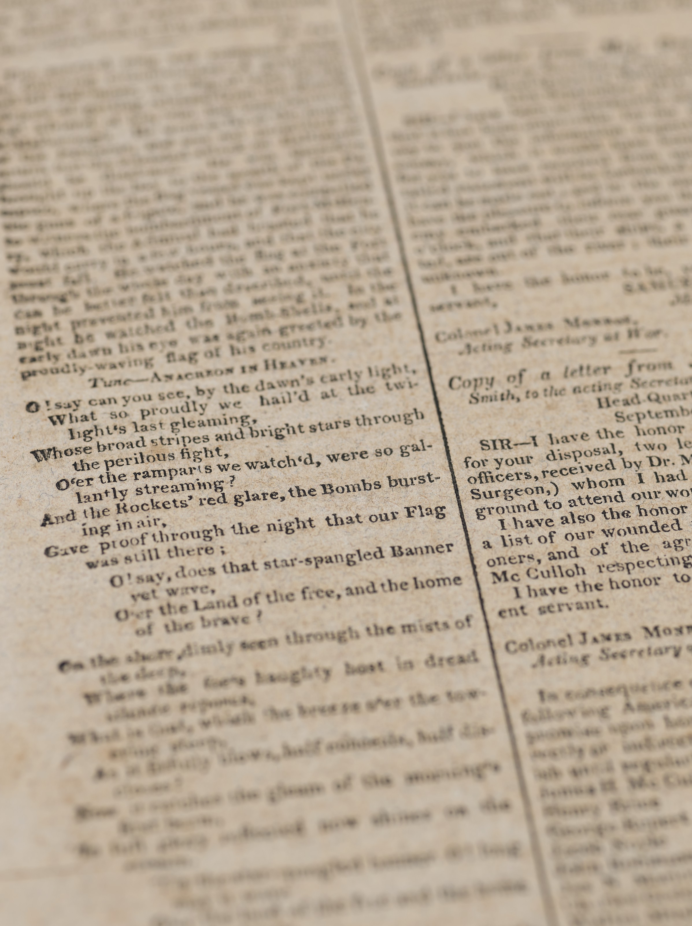 The first dated printing of the Star-Spangled Banner, [Francis Scott ...