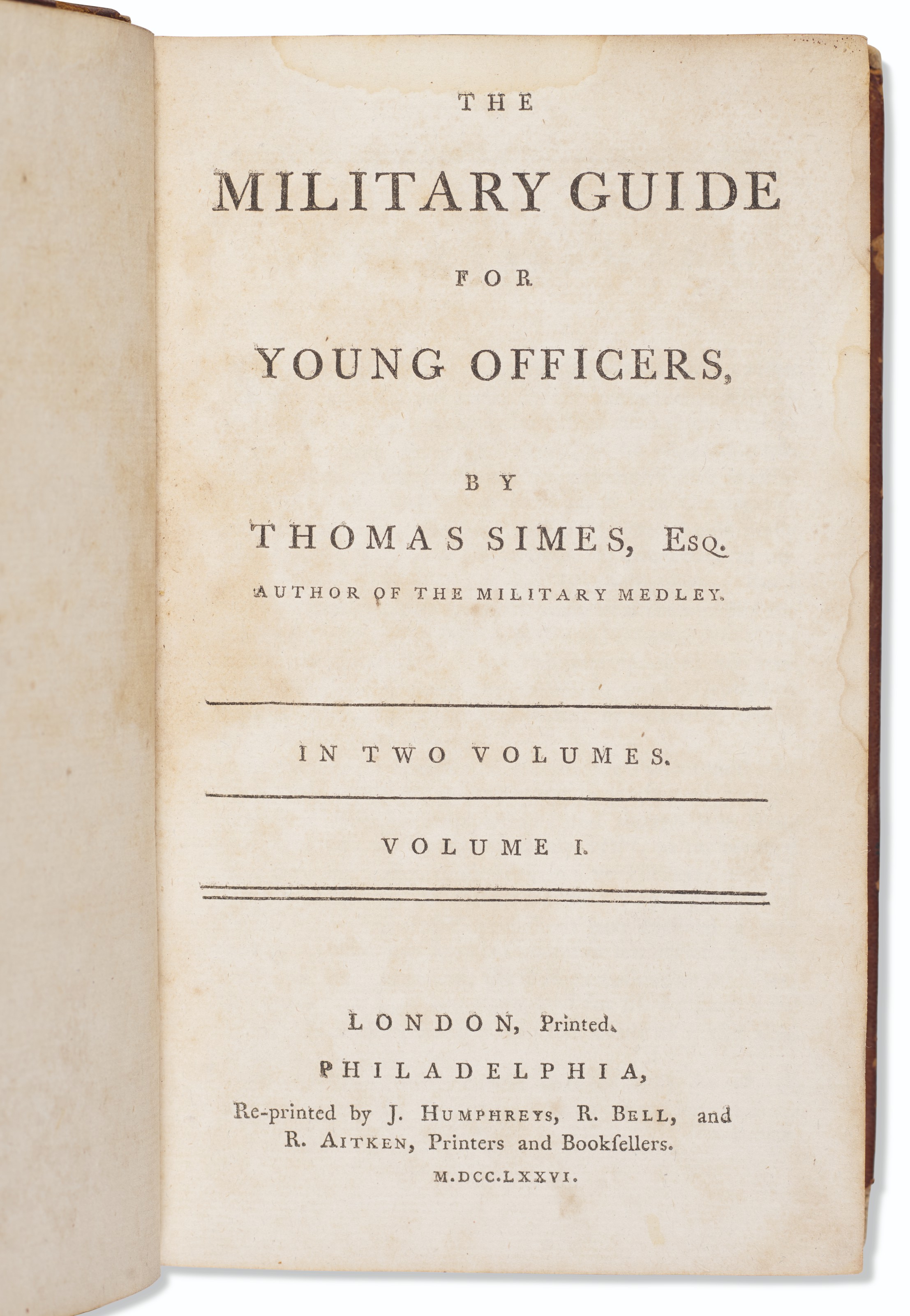 The essential manual for British Officers, Thomas Simes, 1776 | Christie’s