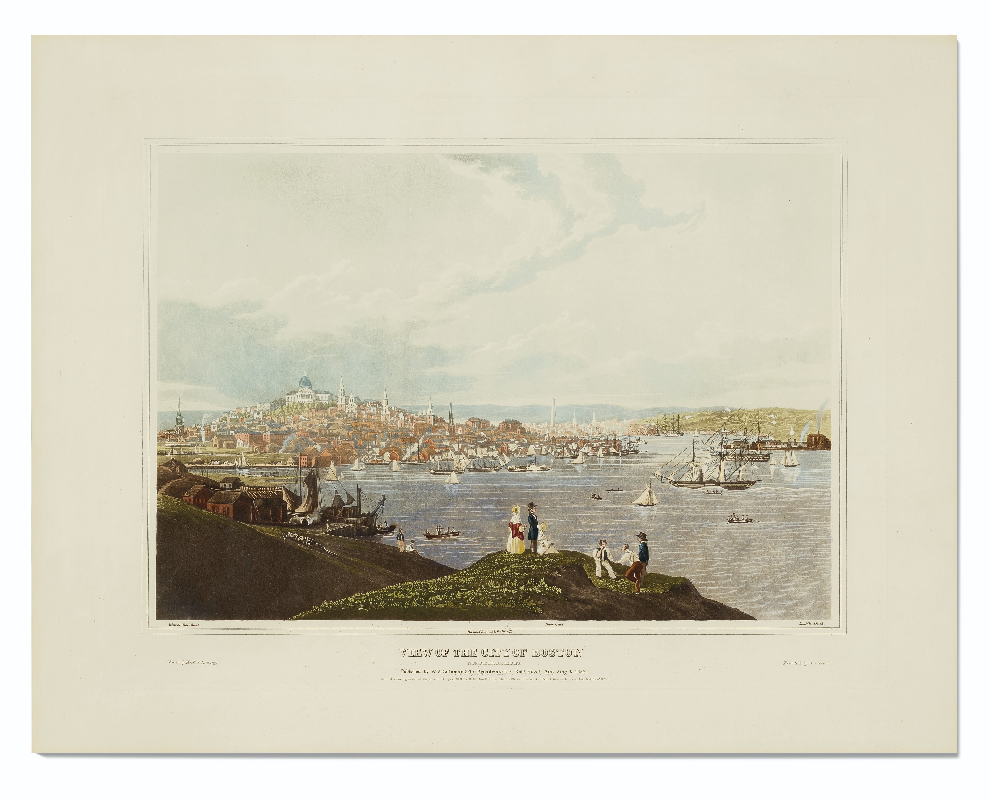 The City of Boston, Robert Havell, 1841 | Christie’s