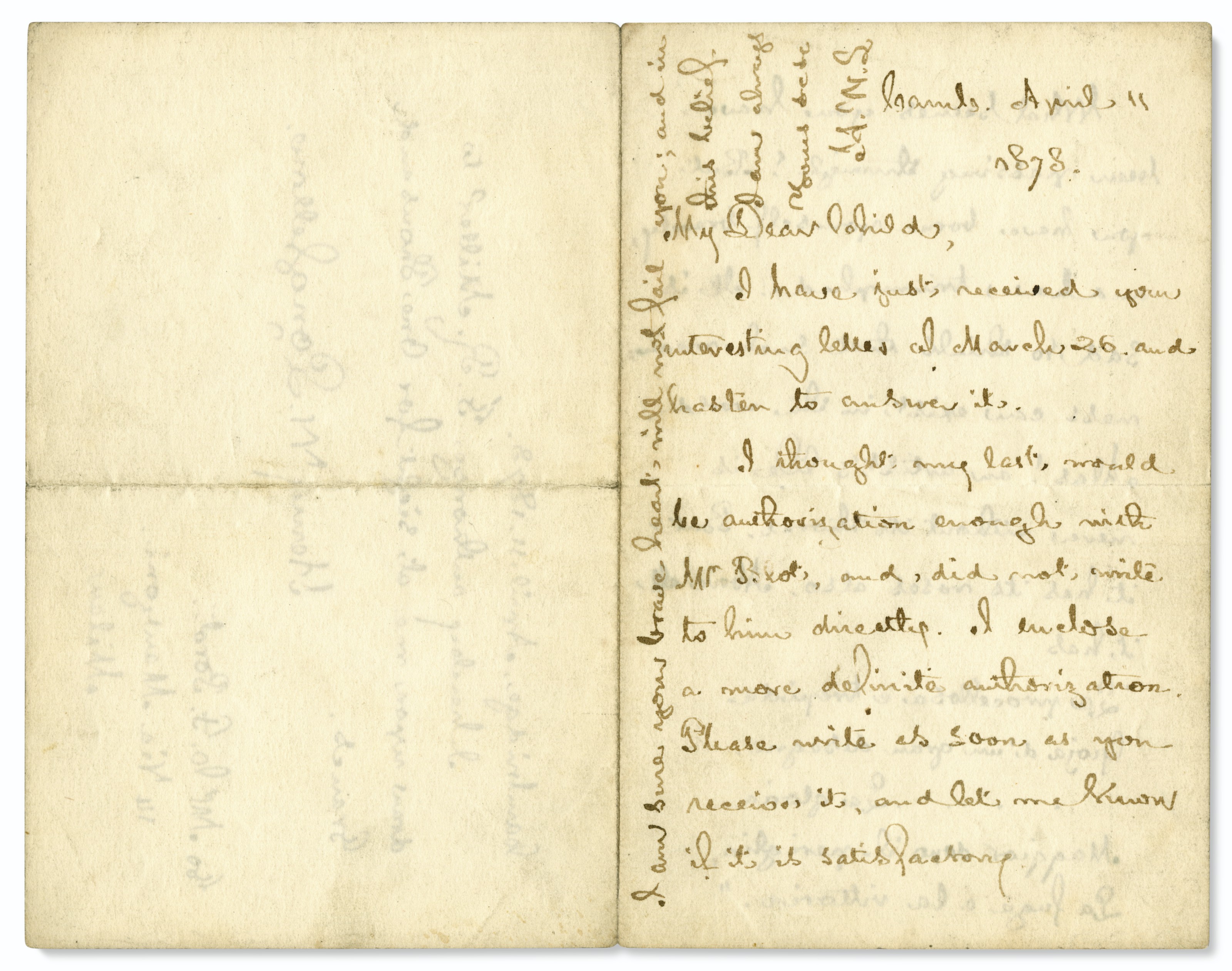 Encouraging a young artist, Henry W. Longfellow, 11 April 1878 | Christie’s