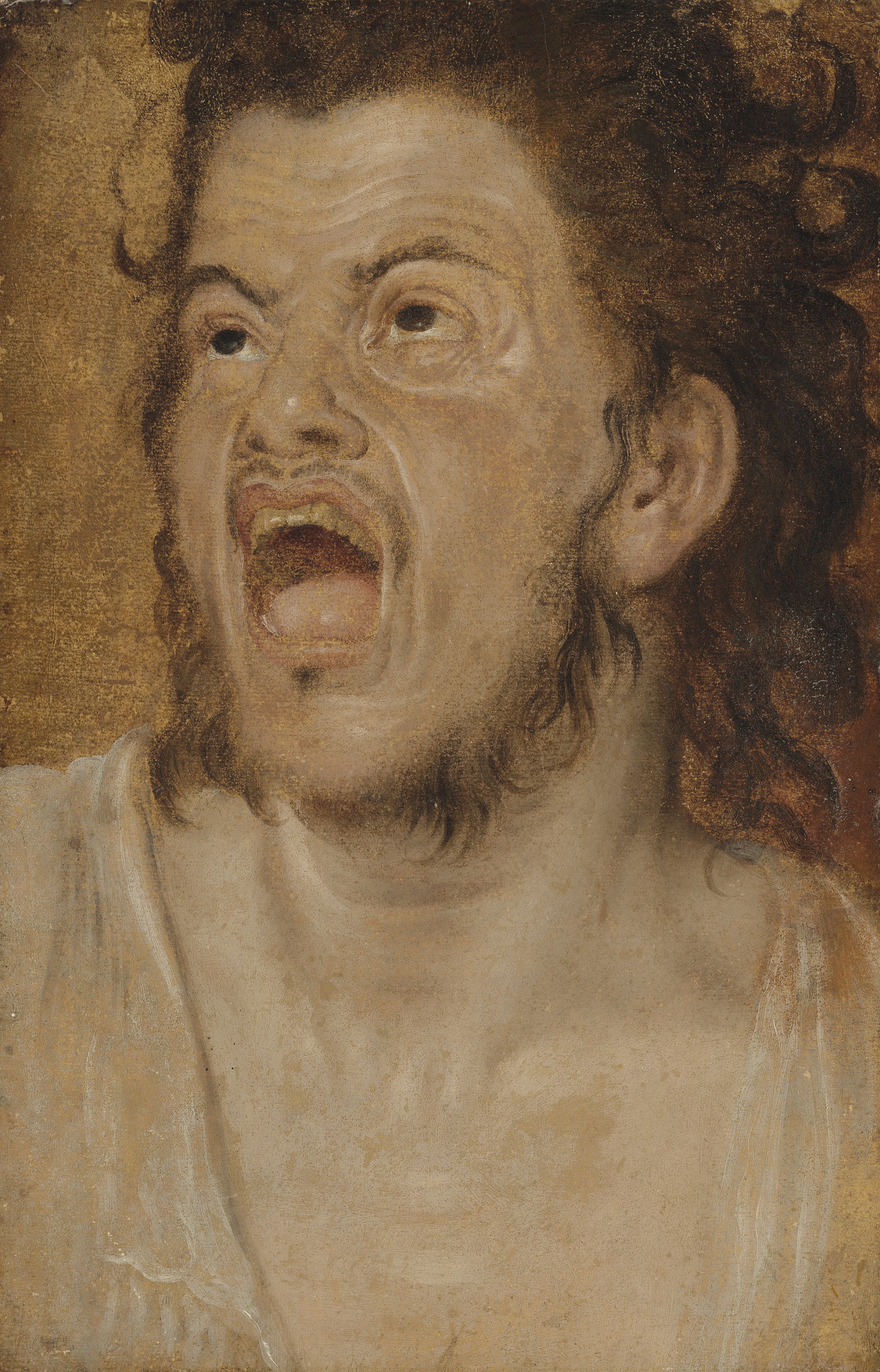 Antwerp School, last quarter of the 16th century, Head study of a ...