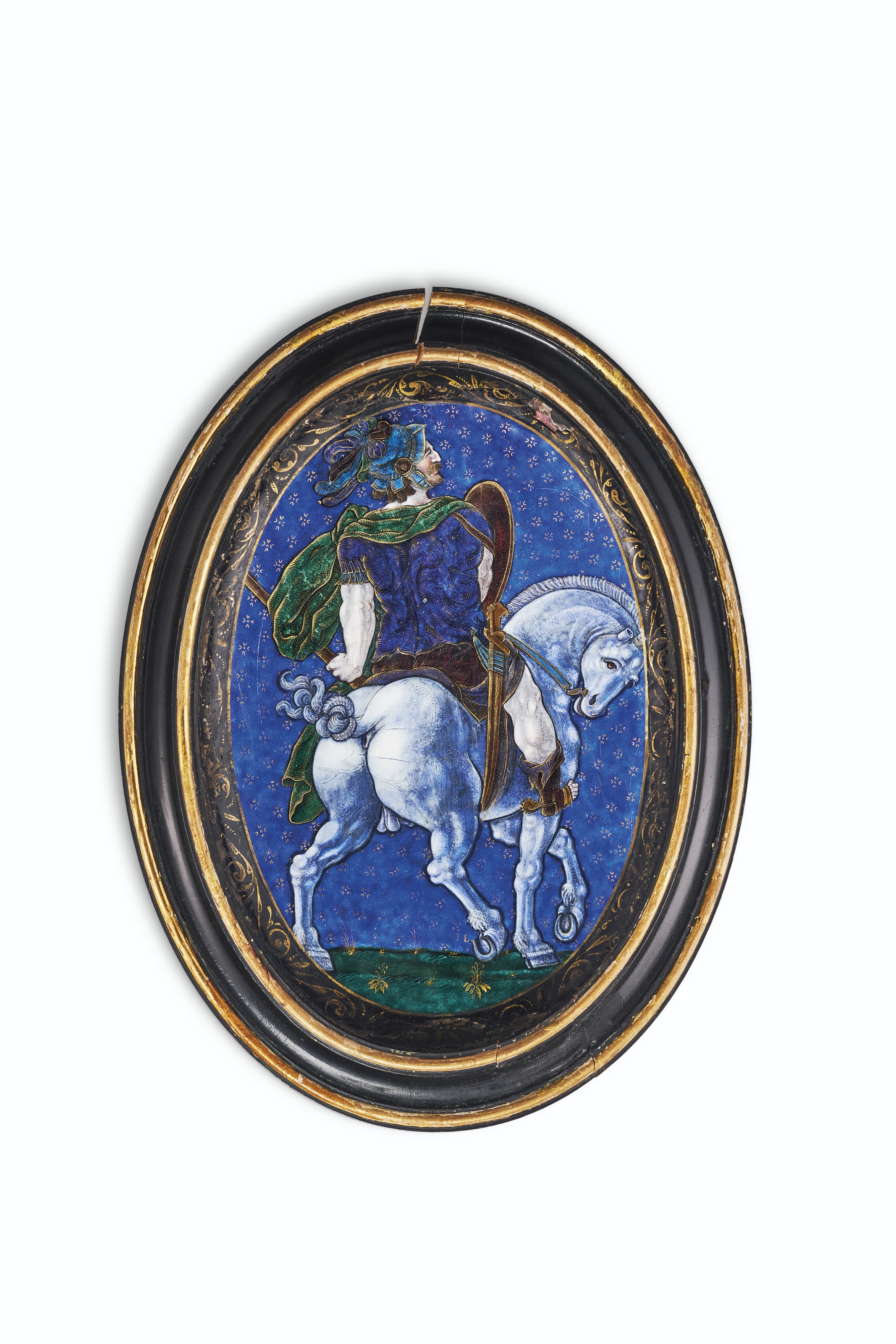 BY JEAN OR JOSEPH LIMOUSIN, 16TH CENTURY, A LIMOGES PARCEL-GILT ENAMEL ...