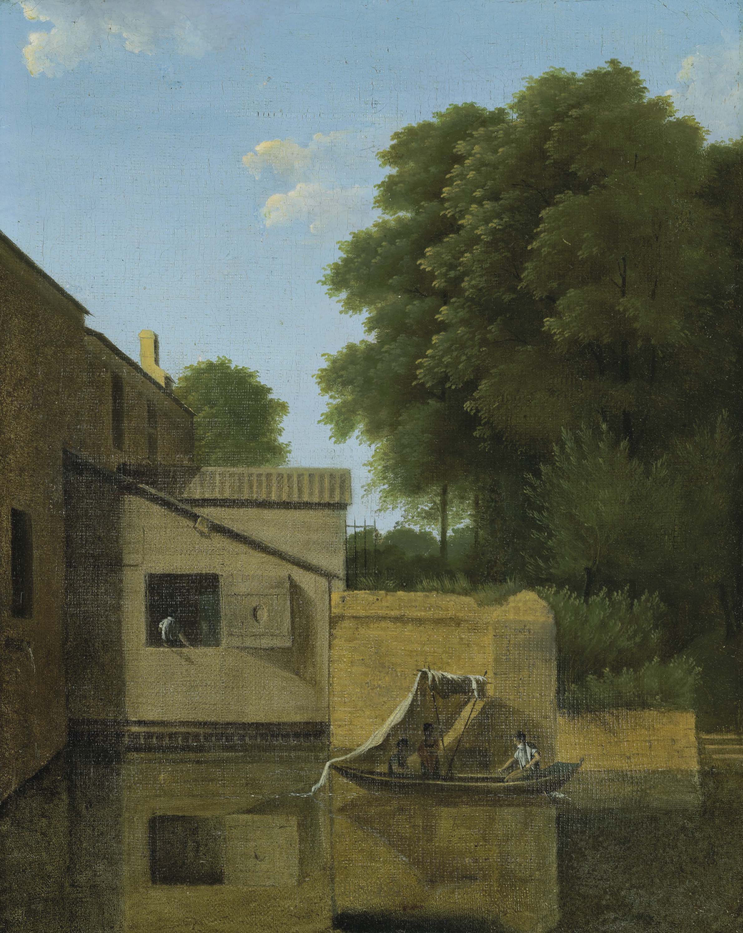 Attributed to Jean-Victor Bertin (Paris 1767-1842), A view in Essonnes ...