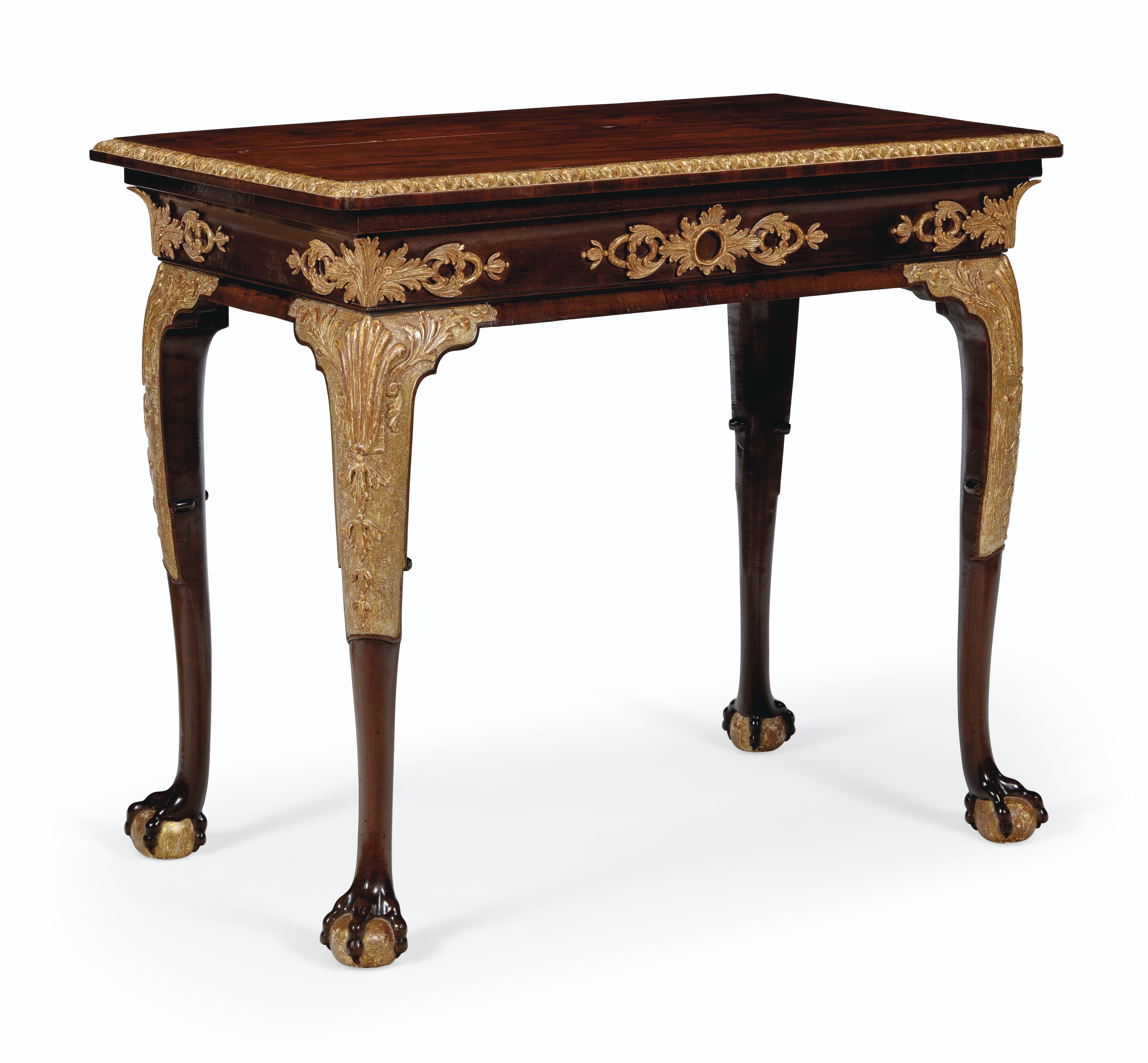 A GEORGE II MAHOGANY AND PARCEL-GILT SIDE TABLE, CIRCA 1730-40, POSSIBLY IRISH | Christie’s