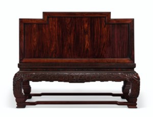 A MAGNIFICENT IMPERIAL CARVED ZITAN 'DRAGON' THRONE, LATE QING DYNASTY ...