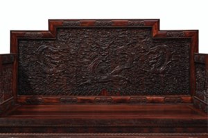 A MAGNIFICENT IMPERIAL CARVED ZITAN 'DRAGON' THRONE, LATE QING DYNASTY ...