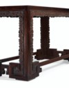 A CARVED ZITAN CORNER-LEG TABLE, LATE QING DYNASTY | Christie's