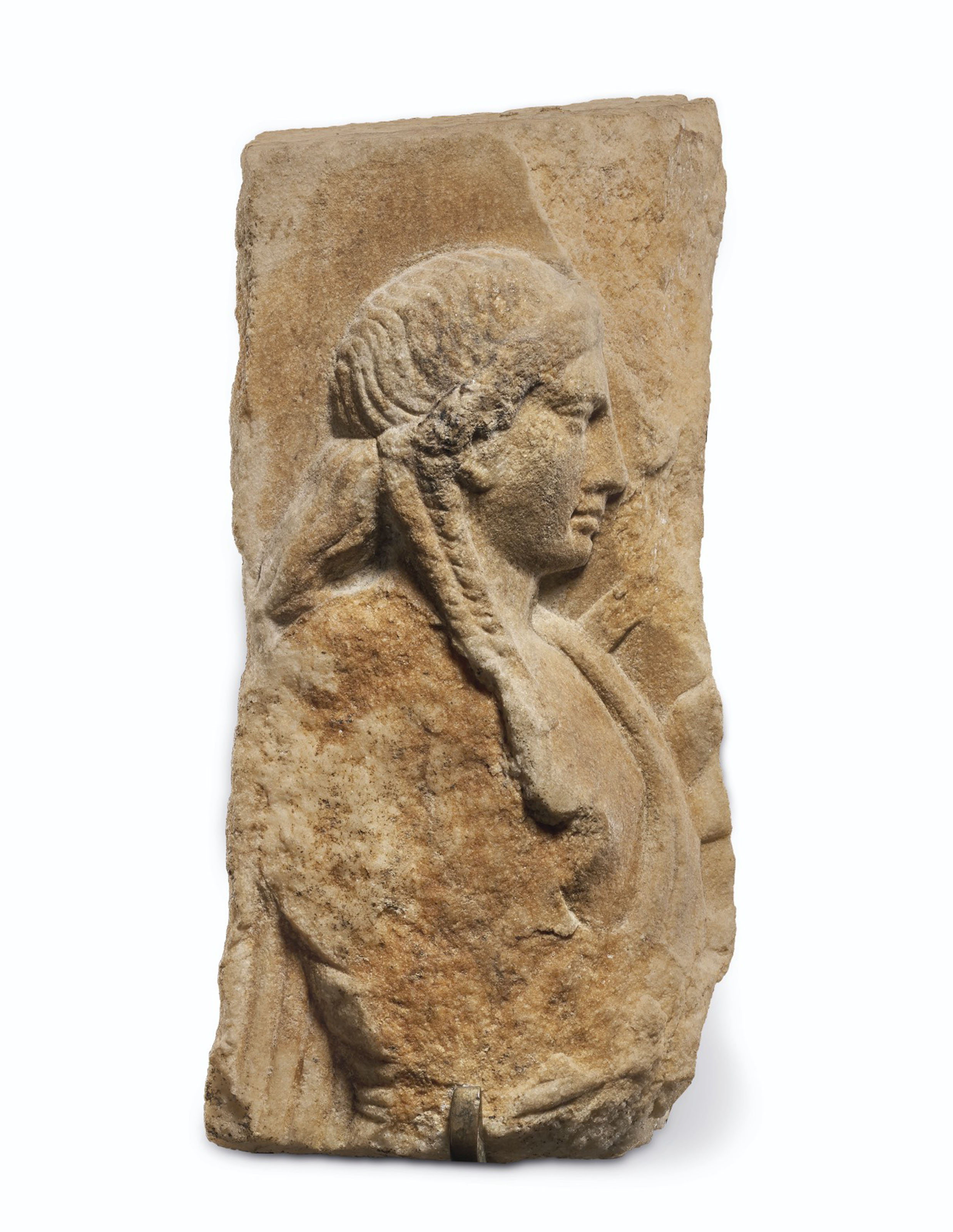 A ROMAN MARBLE RELIEF FRAGMENT, NEO-ATTIC, CIRCA 1ST CENTURY B.C ...