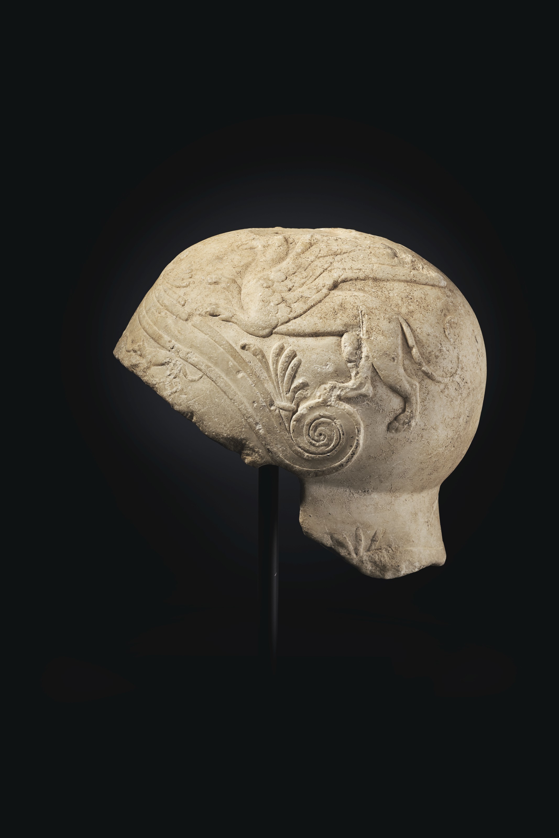 A ROMAN MARBLE ATTIC HELMET, CIRCA 2ND CENTURY A.D. | Christie’s