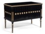 A NORTHERN EUROPEAN EBONIZED AND PARCEL-GILT DOUBLE DOOR COMMODE ...