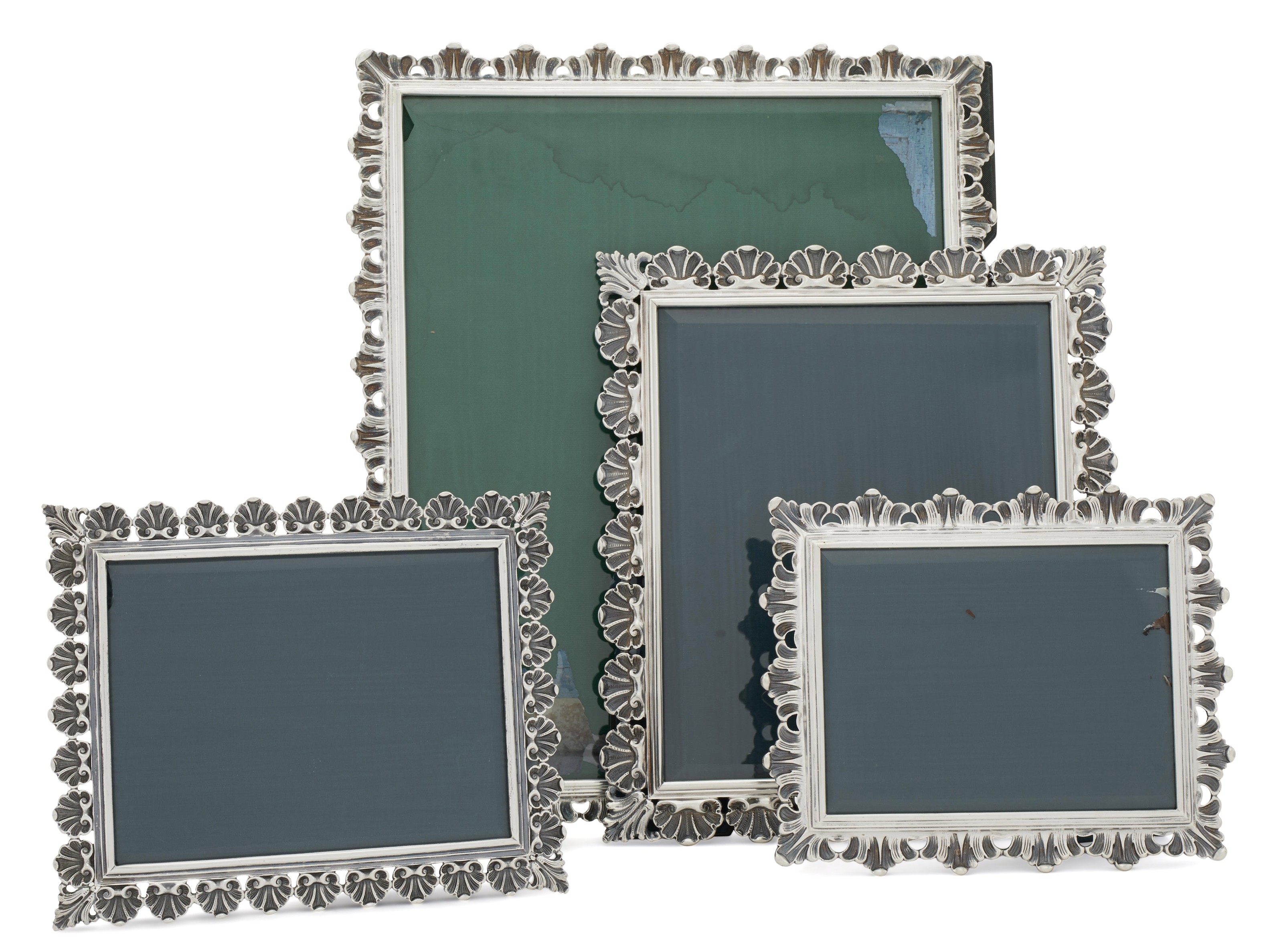 FOUR ITALIAN SILVER PICTURE FRAMES, THREE MARK OF BUCCELLATI, MILAN ...
