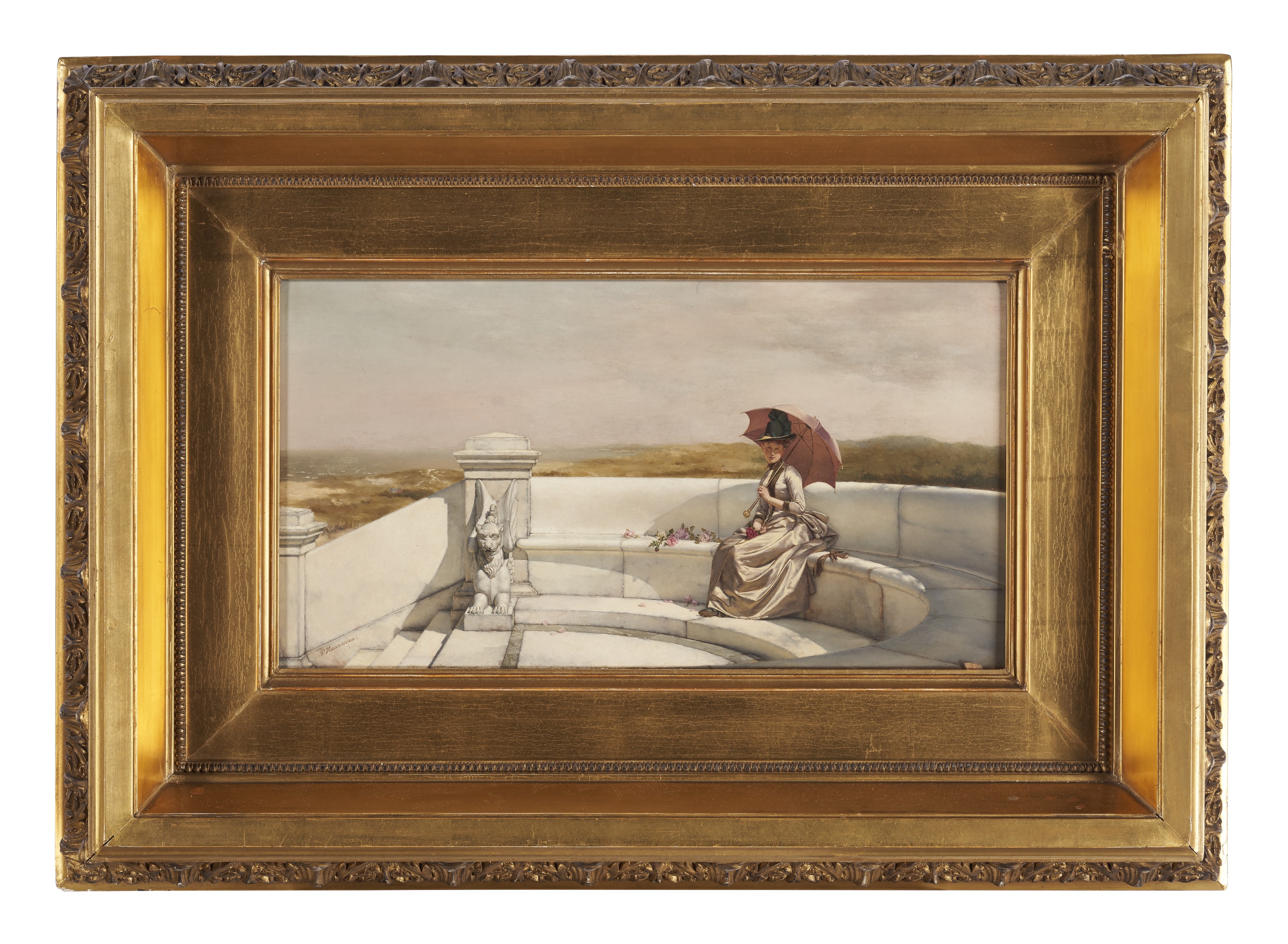 Pieter Haaxman (Dutch, 1854–1937), Lady with an umbrella | Christie’s